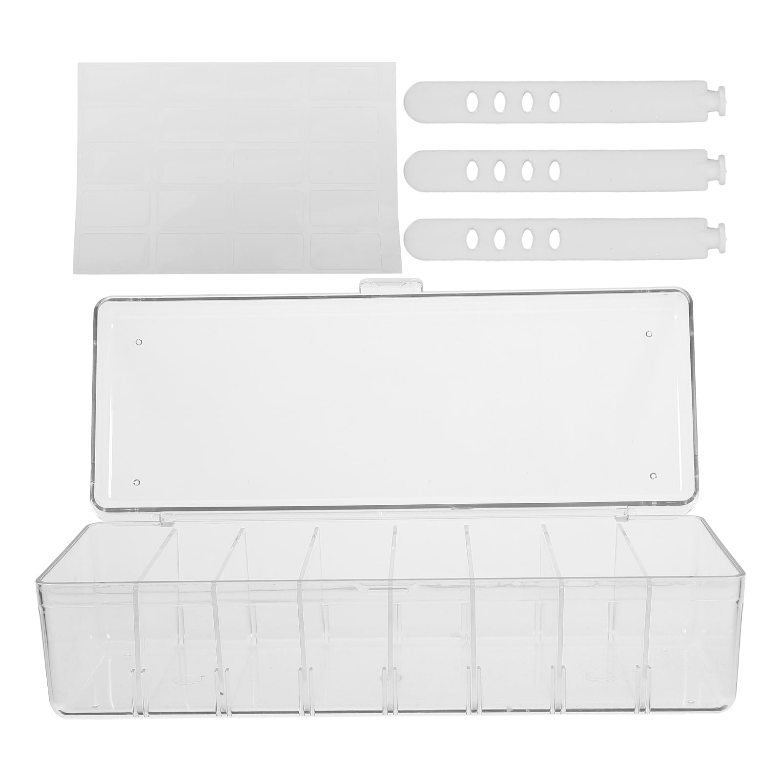 WORGEOUS Cord Storage Box For Desk Cable Organizer Case with Cover and ...