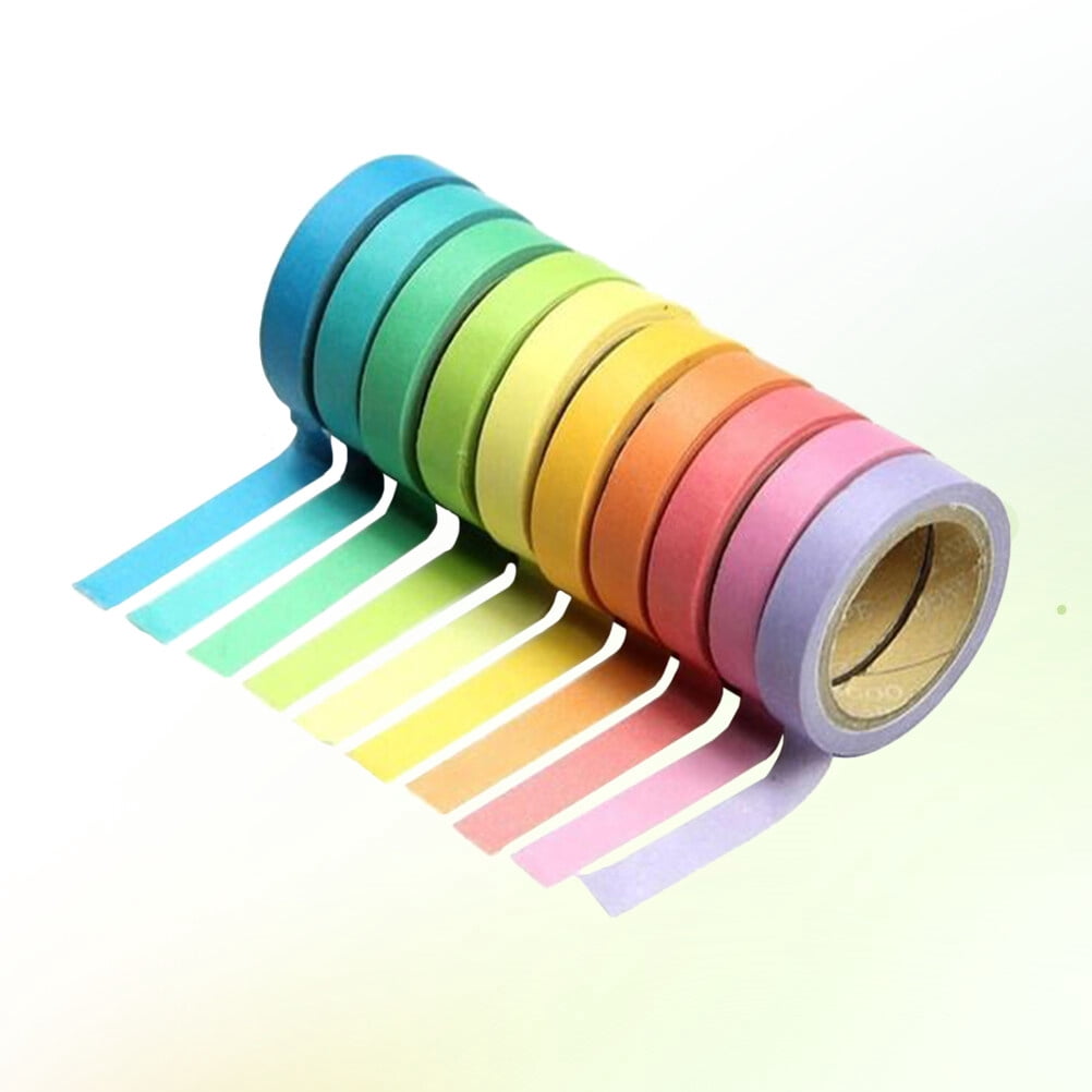 WORGEOUS Craft Color Tape 20 Rolls Washi Paper Assorted Color For Diy ...