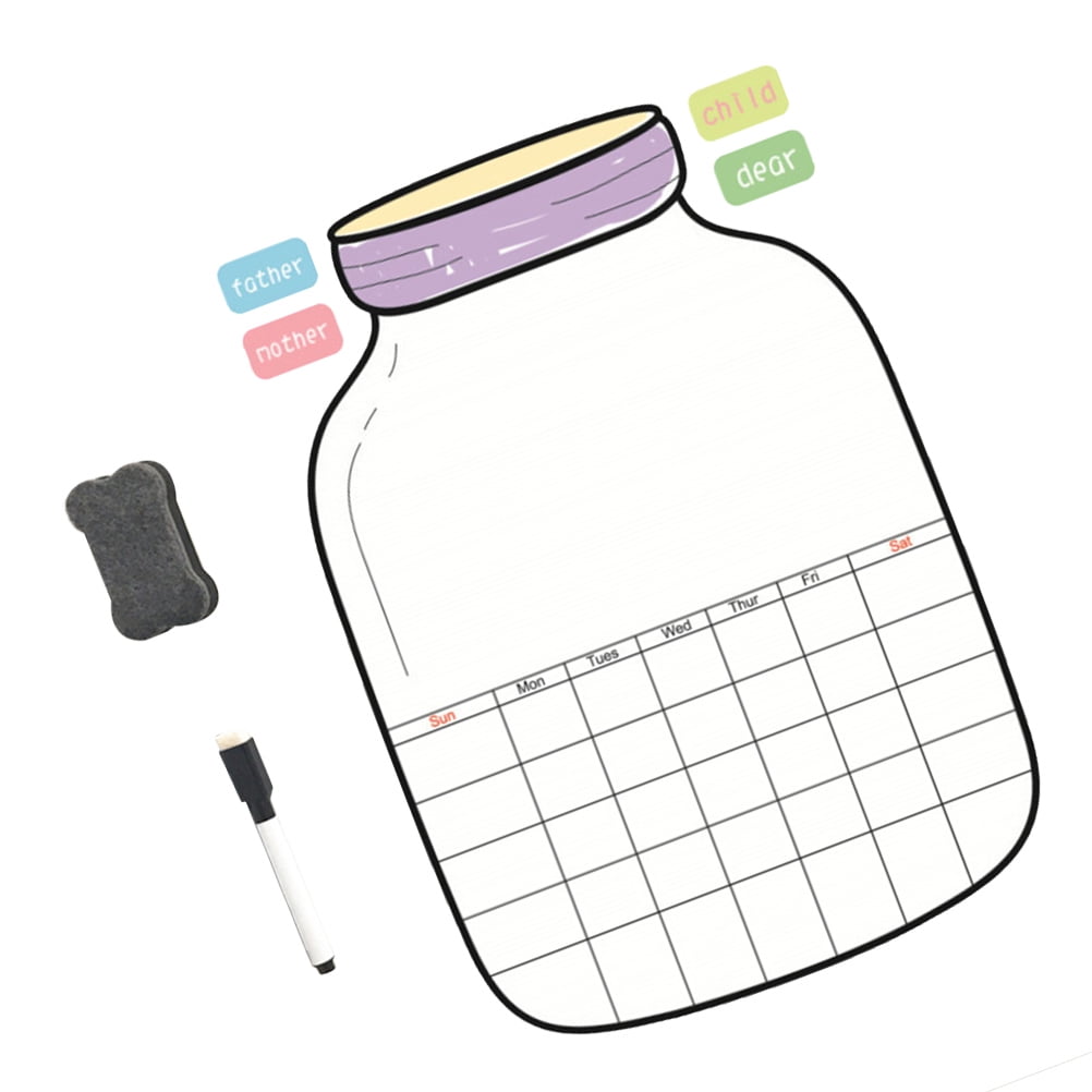 WORGEOUS Creative Erasable Fridge Reminder with Pen Blackboard Eraser ...