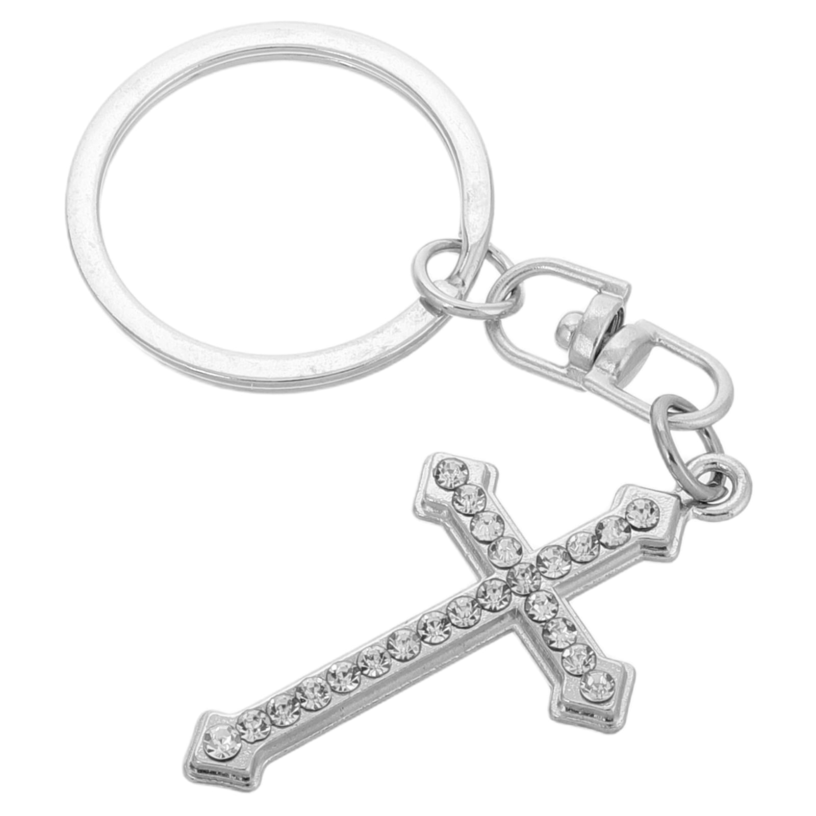 WORGEOUS Cross Key Ring Vintage Rhinestone Keychain Car Keys And ...