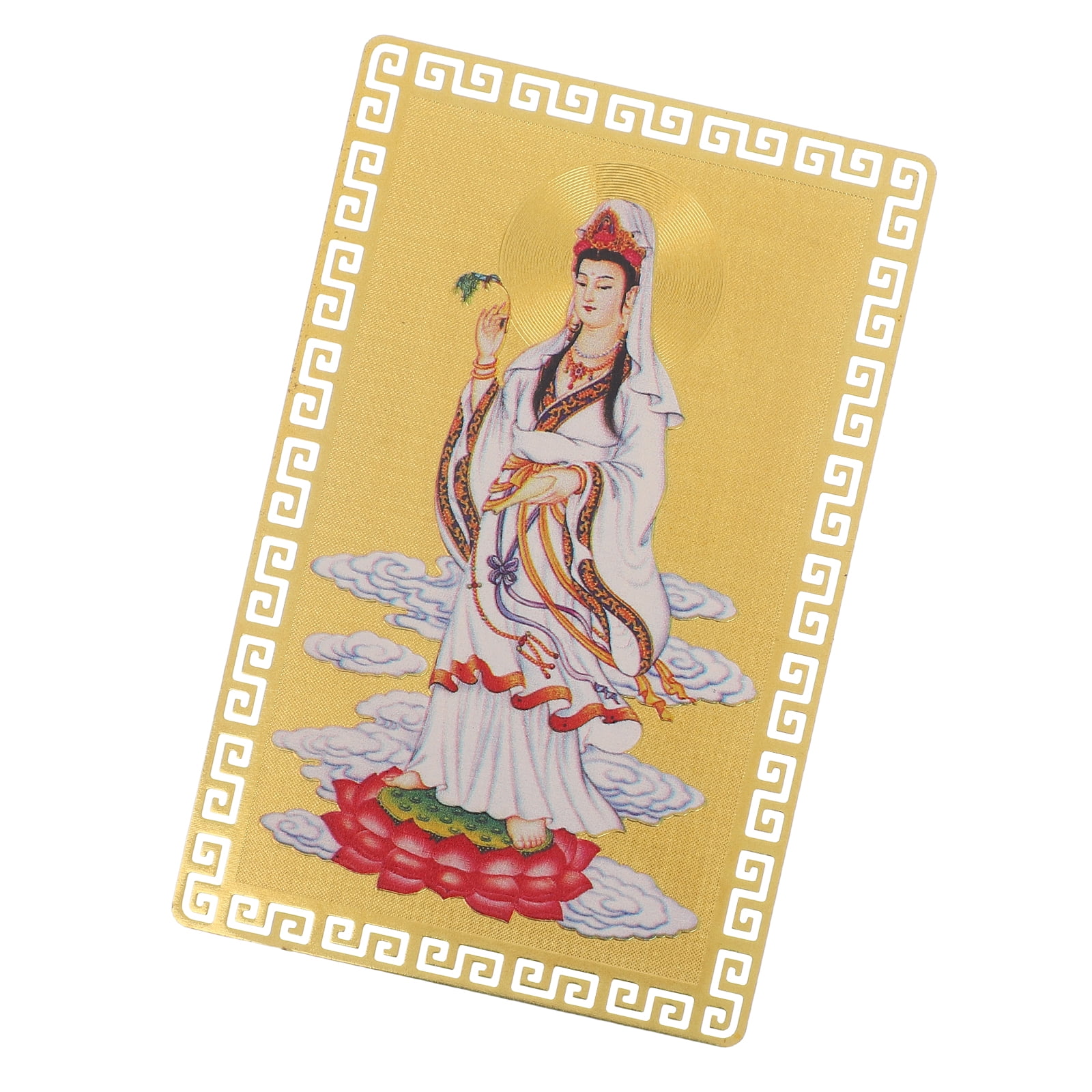 WORGEOUS Delicate Chinese Amulet Card For Wealth Good Luck Metal Amulet ...