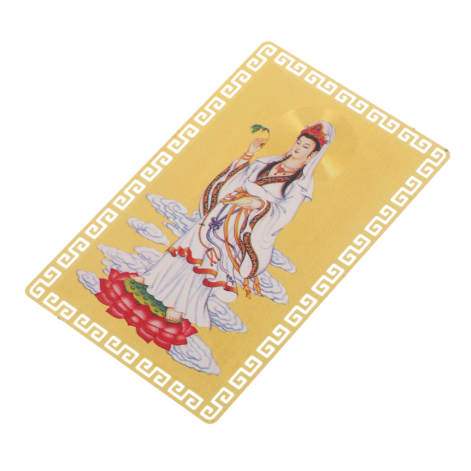 WORGEOUS Delicate Chinese Amulet Card For Wealth Good Luck Metal Amulet ...
