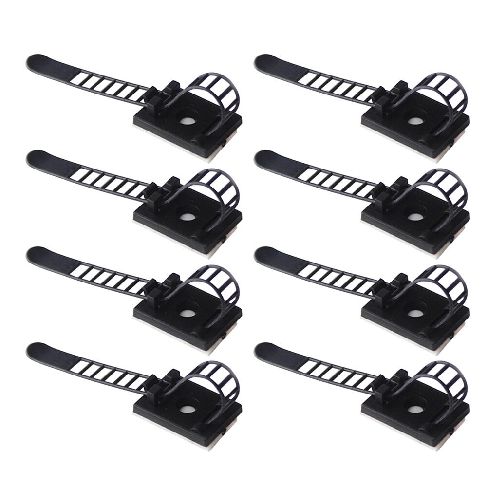 WORGEOUS Desk Wire Organizer Cable Ties Adjustable Self Adhesive Nylon ...