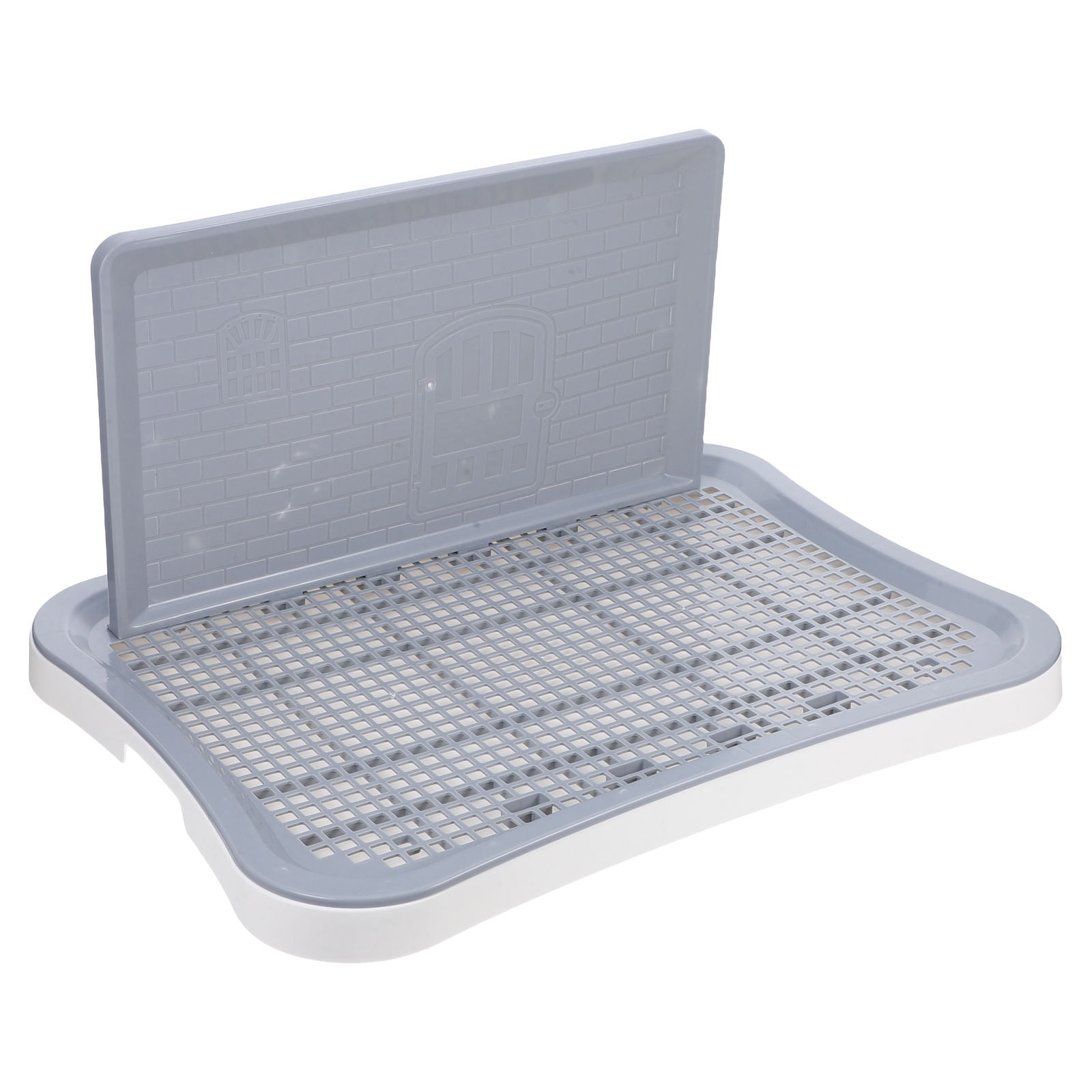 WORGEOUS Dog Potty Tray with Removable Wall Fence Wall Grid Dog Toilet ...