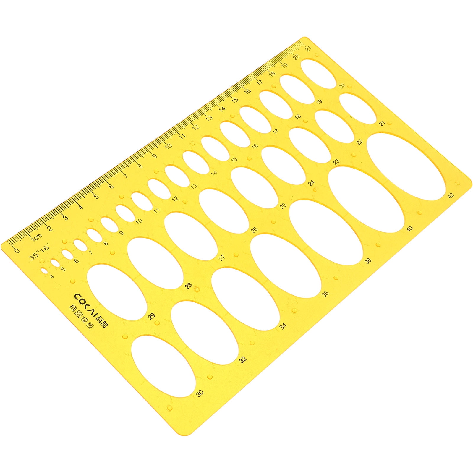 WORGEOUS Drafting Template Plastic Drawing Ellipse Rulers for ...