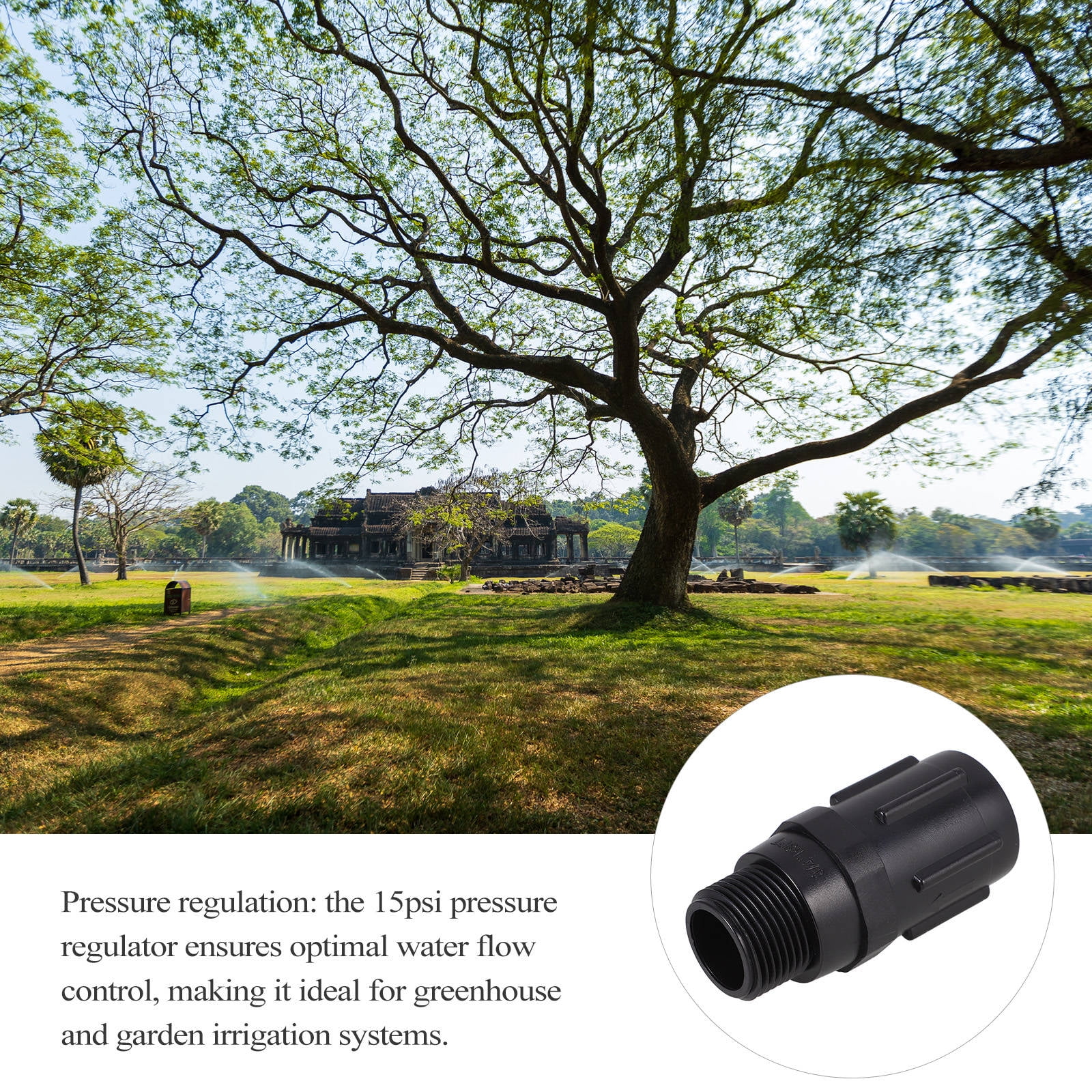 WORGEOUS Drip Irrigation Pressure Regulator 15psi 3/4 Inch Hose Thread ...