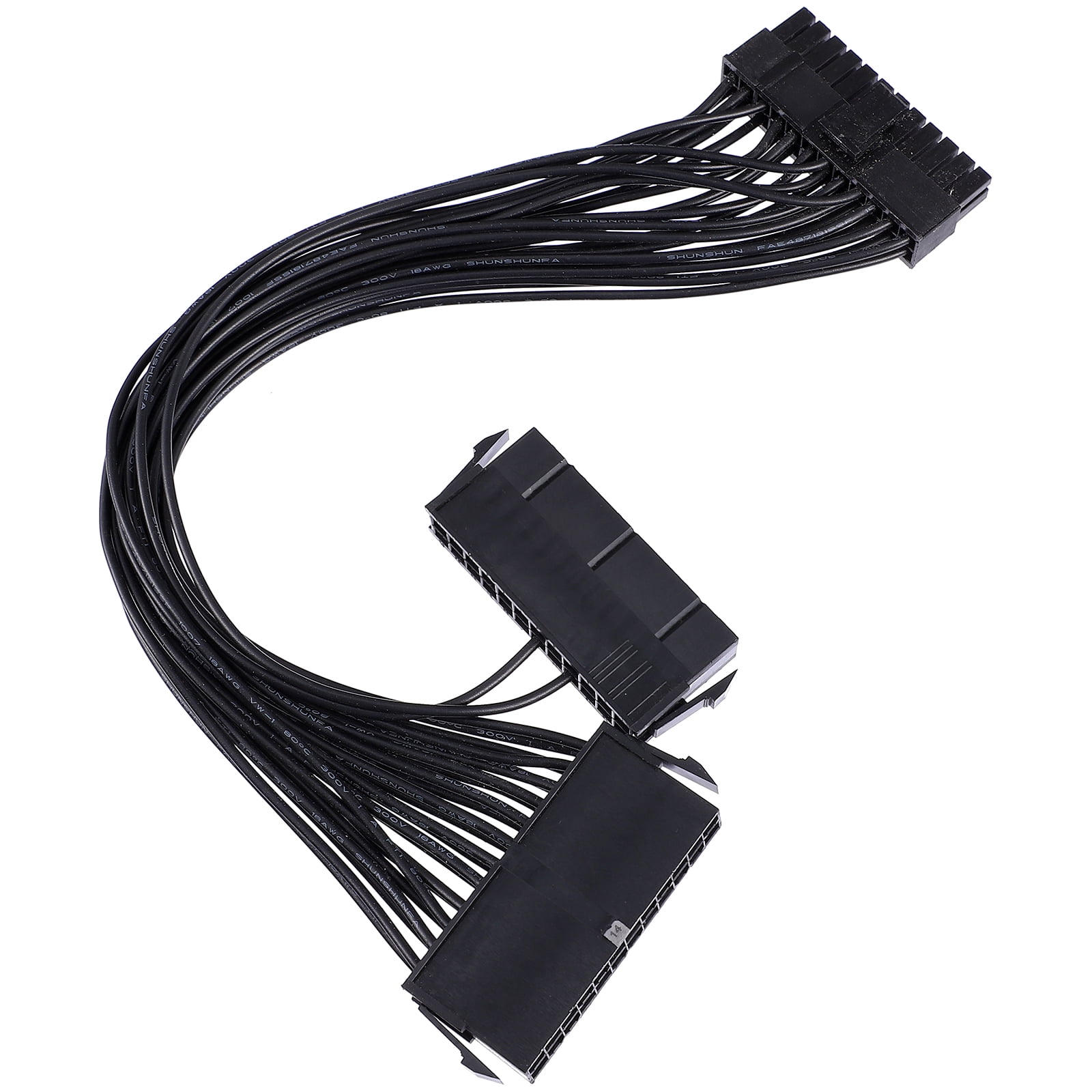 WORGEOUS Dual Power Supply 2 Power Cable 24-pin to 20+ for Motherboard ...
