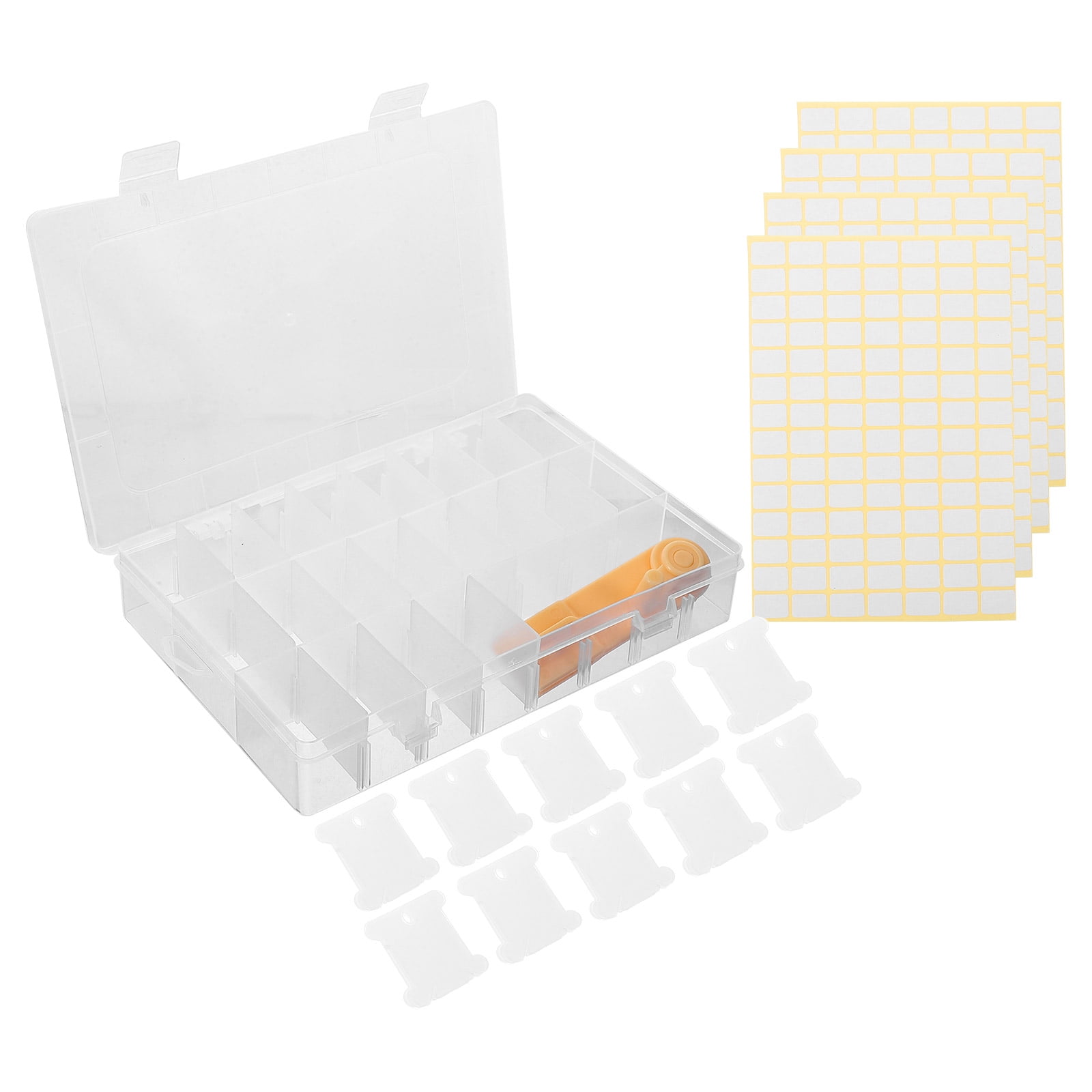 WORGEOUS Embroidery Thread Storage Box Yarn Dispenser Bobbins Crochet ...