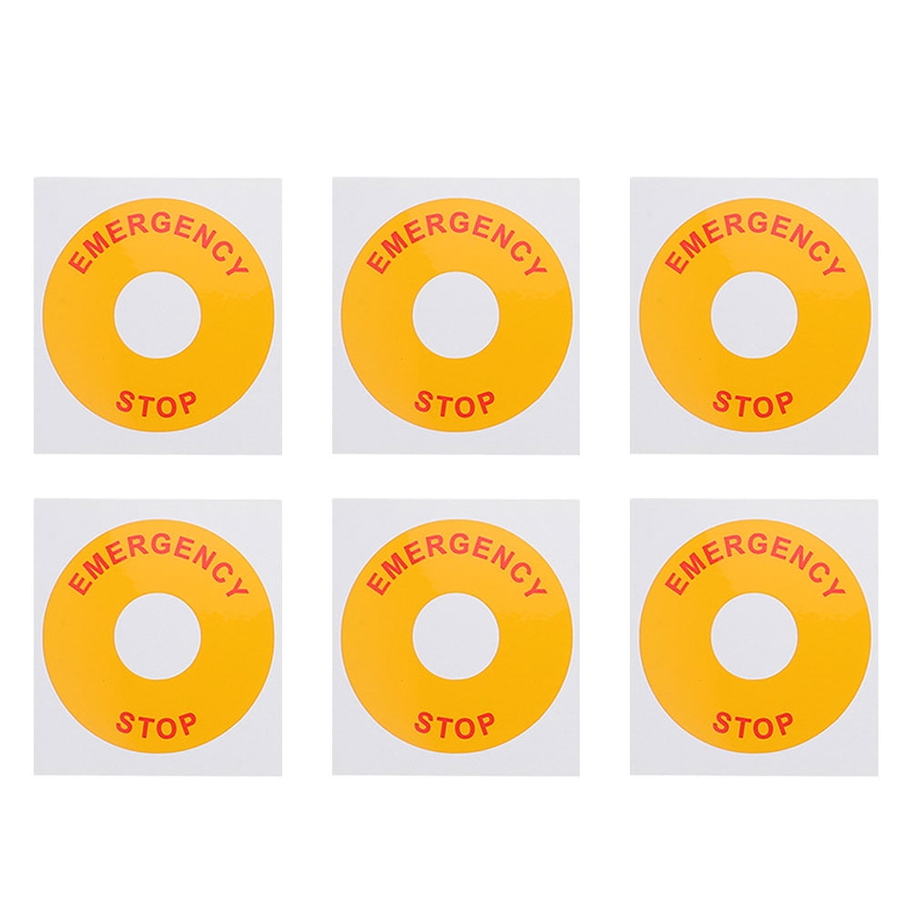 GETAJGHSD Emergency Stop Signs Caution Decals for Tools Industrial Use ...