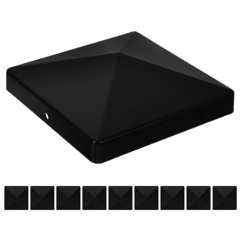 WORGEOUS Fence Post Covers Column Cap Shock Absorber Block Pads Black ...