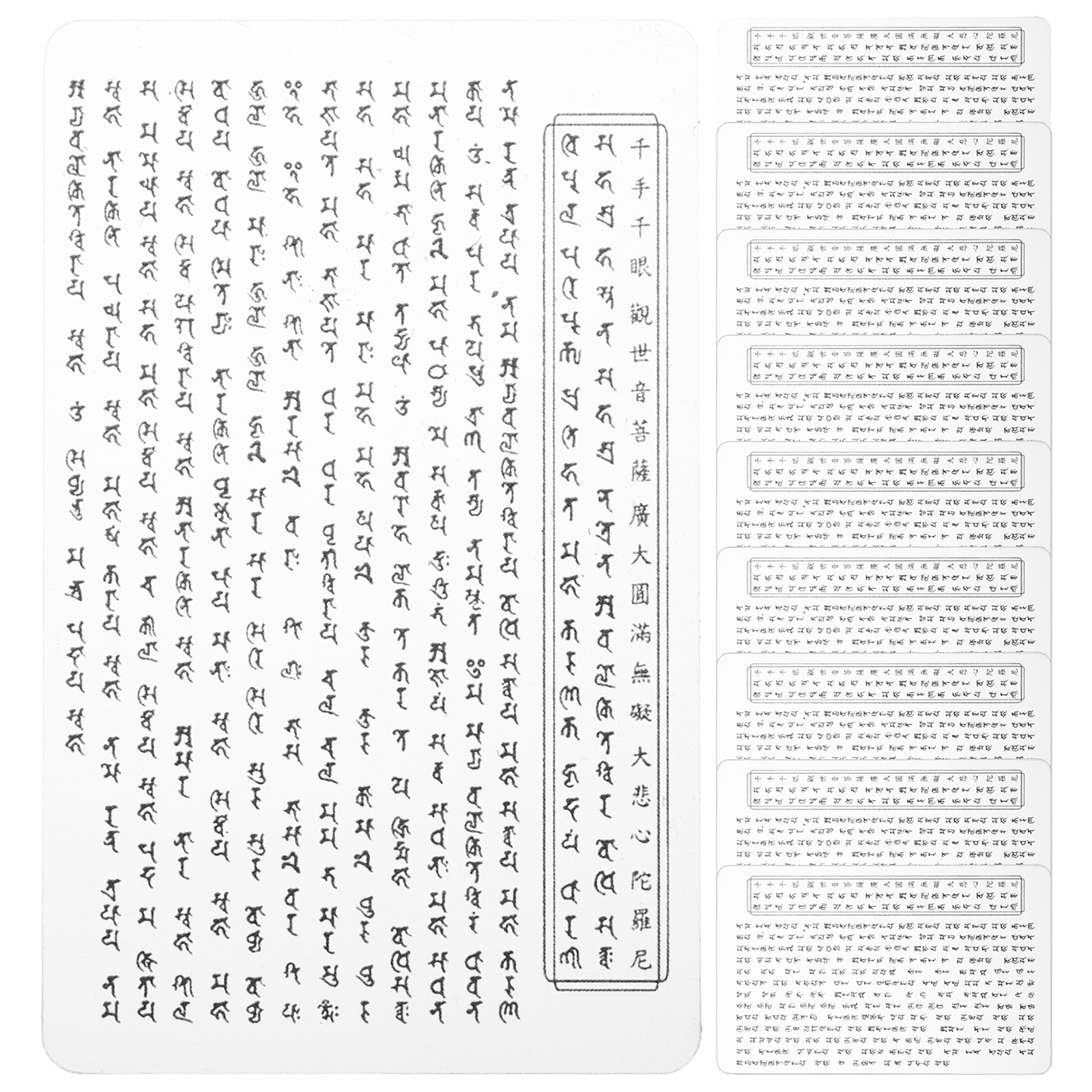 WORGEOUS Feng Shui Card Sanskrit Amulet clear Sanskrit letter card Feng ...