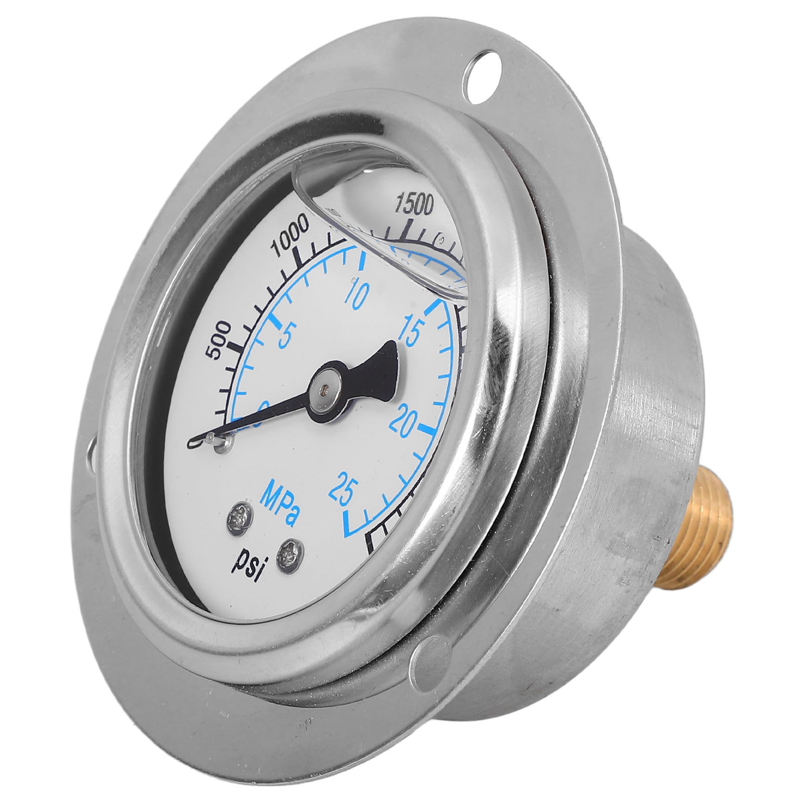 WORGEOUS Flanged Pressure Gauge Panel Mount Pressure Gauge Measuring ...
