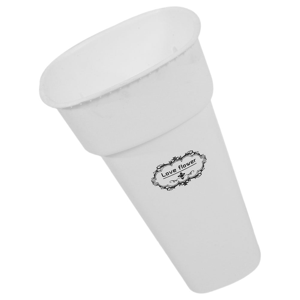 WORGEOUS Flower Bucket Artificial Plants Floral Vases for Flowers White ...