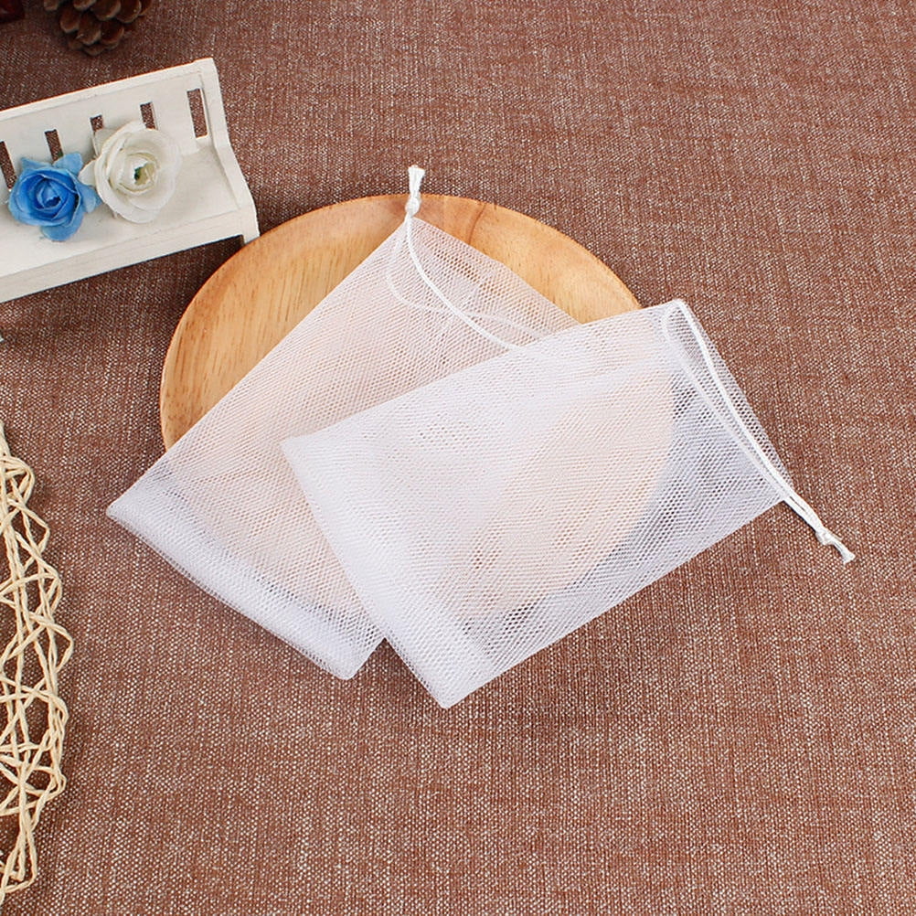 WORGEOUS Foaming Net 20Set White Nylon for Body Cleaning and Bathing ...