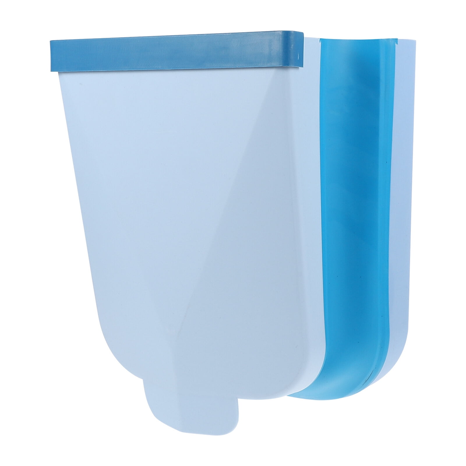 WORGEOUS Folding Trash Can Garbage with Lid Recycle Bin Outdoor Blue ...