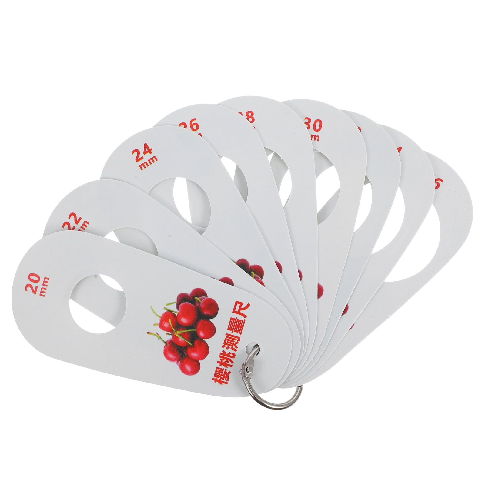 WORGEOUS Fruit Diameter Measuring Card Cherry Measuring Circle Cherry ...