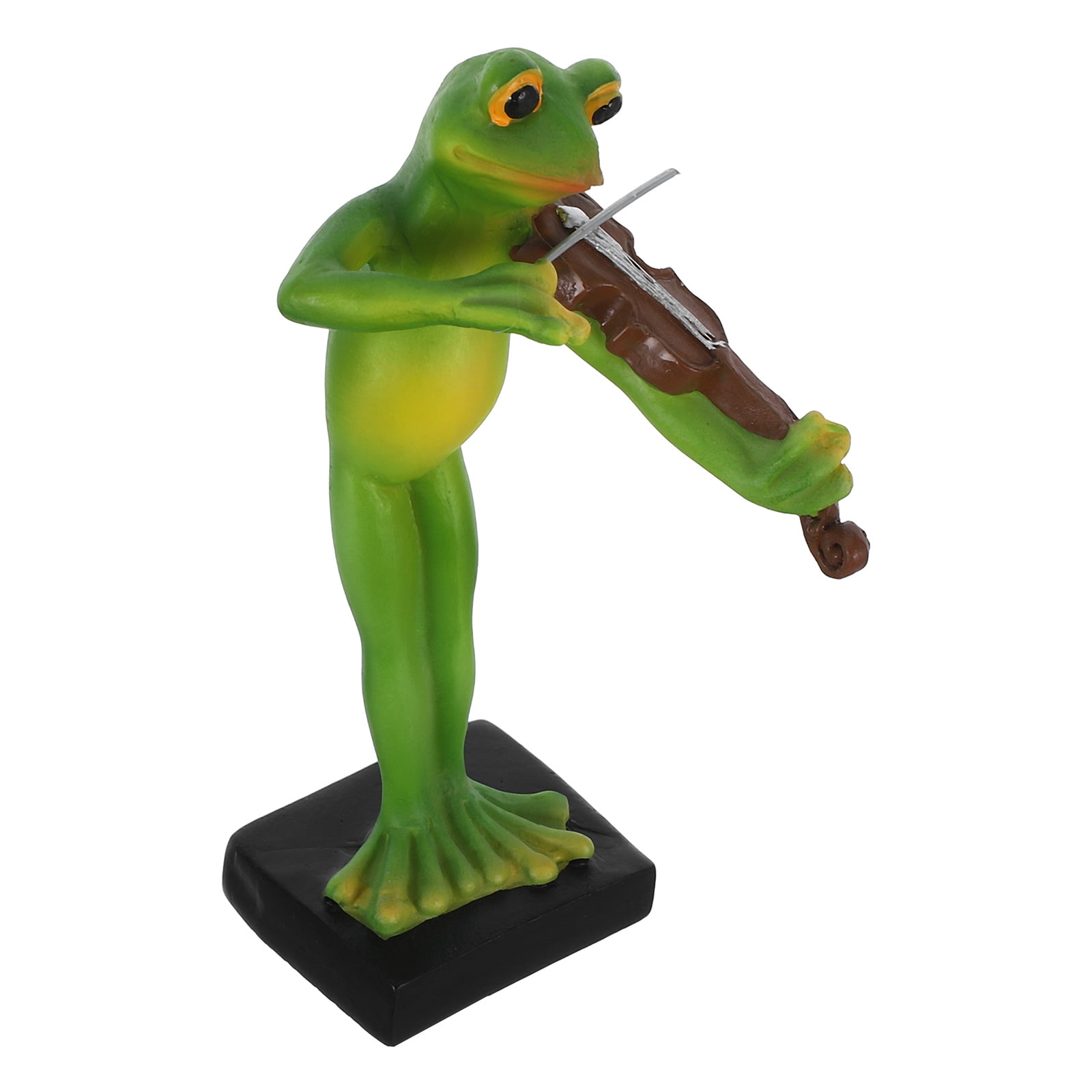 WORGEOUS Funny Frog Playing Music Figurine Resin Frog Playing Violin ...
