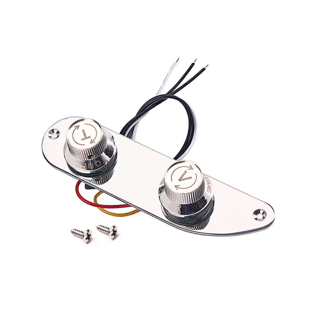 WORGEOUS GE217 Guitar Control Plate for Toggle Switches Tuner Silver ...