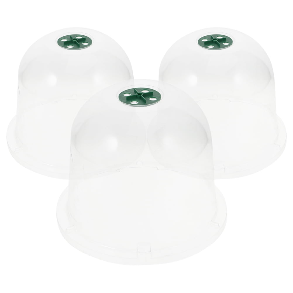 WORGEOUS Garden Cloche 3pcs Plant Humidity Dome Plastic Plant Bell ...
