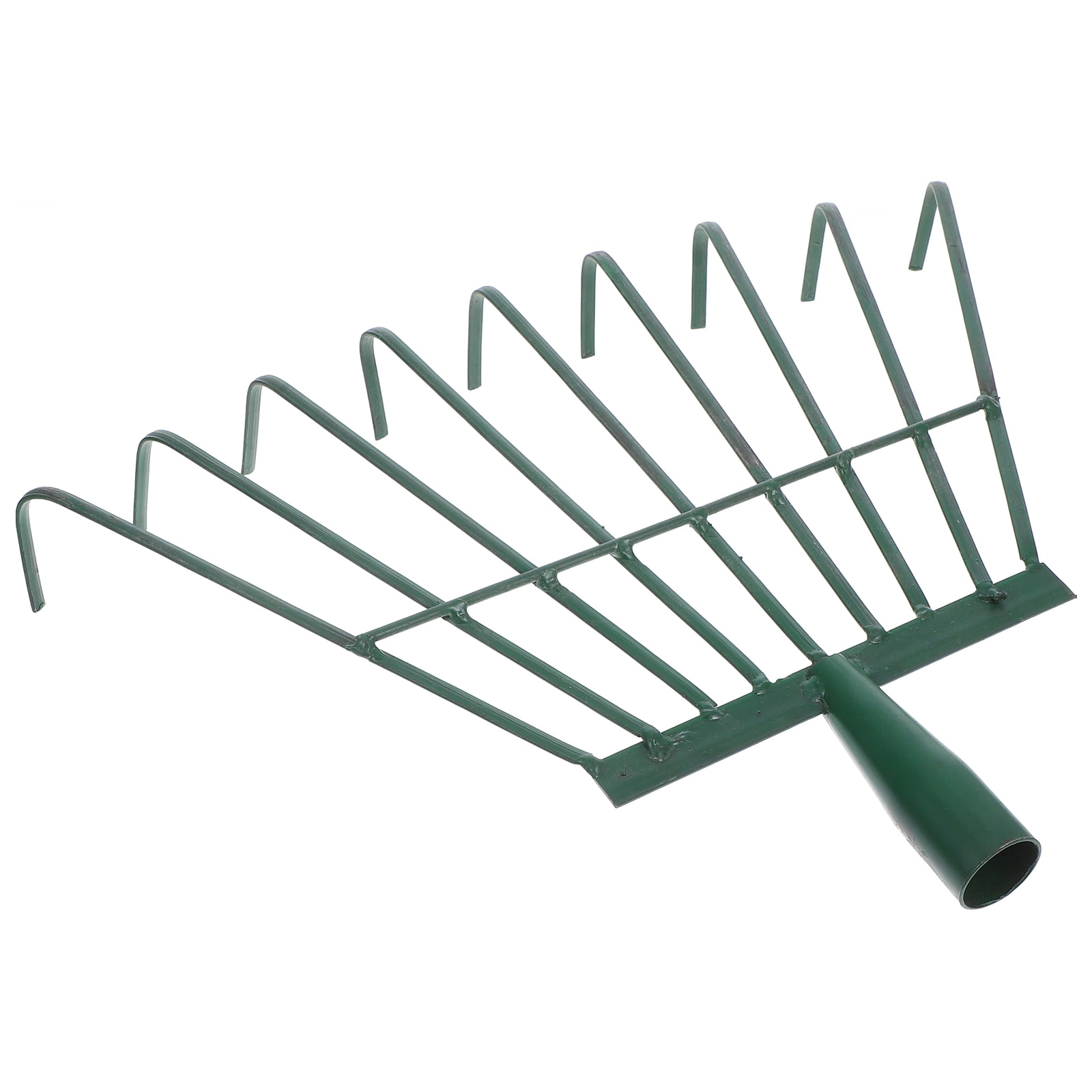WORGEOUS Garden Pine Needle Rake Portable Iron Lawn Rake Garden Shrub ...