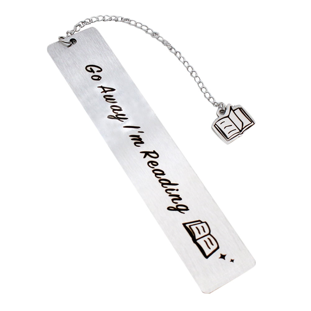 GOOHOCHY Stainless Steel Bookmark with Engraved "Go Away I'm Reading ...