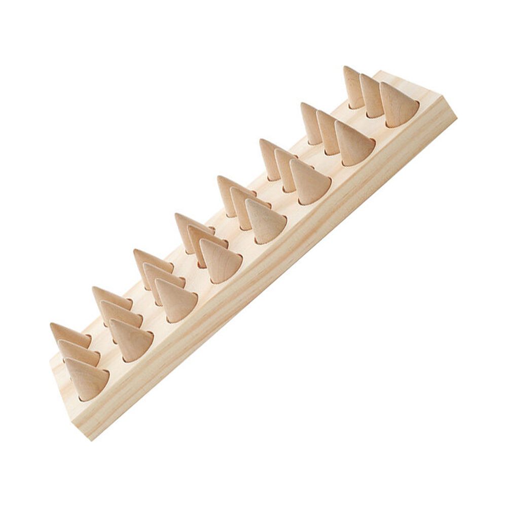 HINTRMENT Ring Storage Display Wooden Khaki for Women 1Pcs 12X3.5In ...