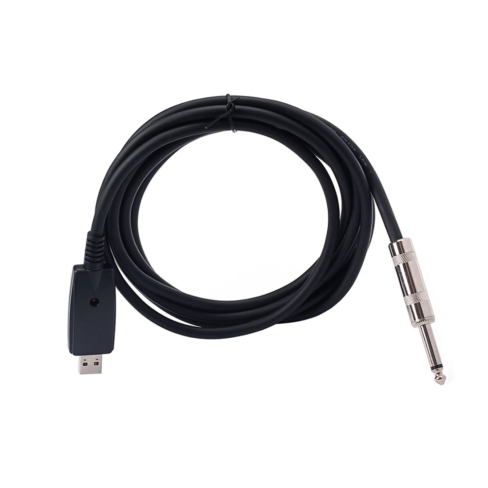 WORGEOUS Guitar Bass 6.3mm To USB Interface Link Connection PC ...