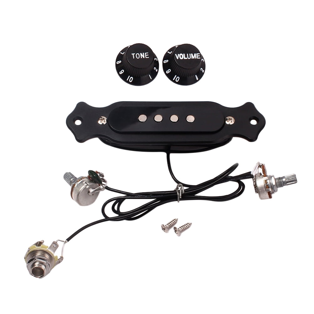 GETAJGHSD Four-String Soundhole Pickup Rectangular 1 Acoustic Folk ...