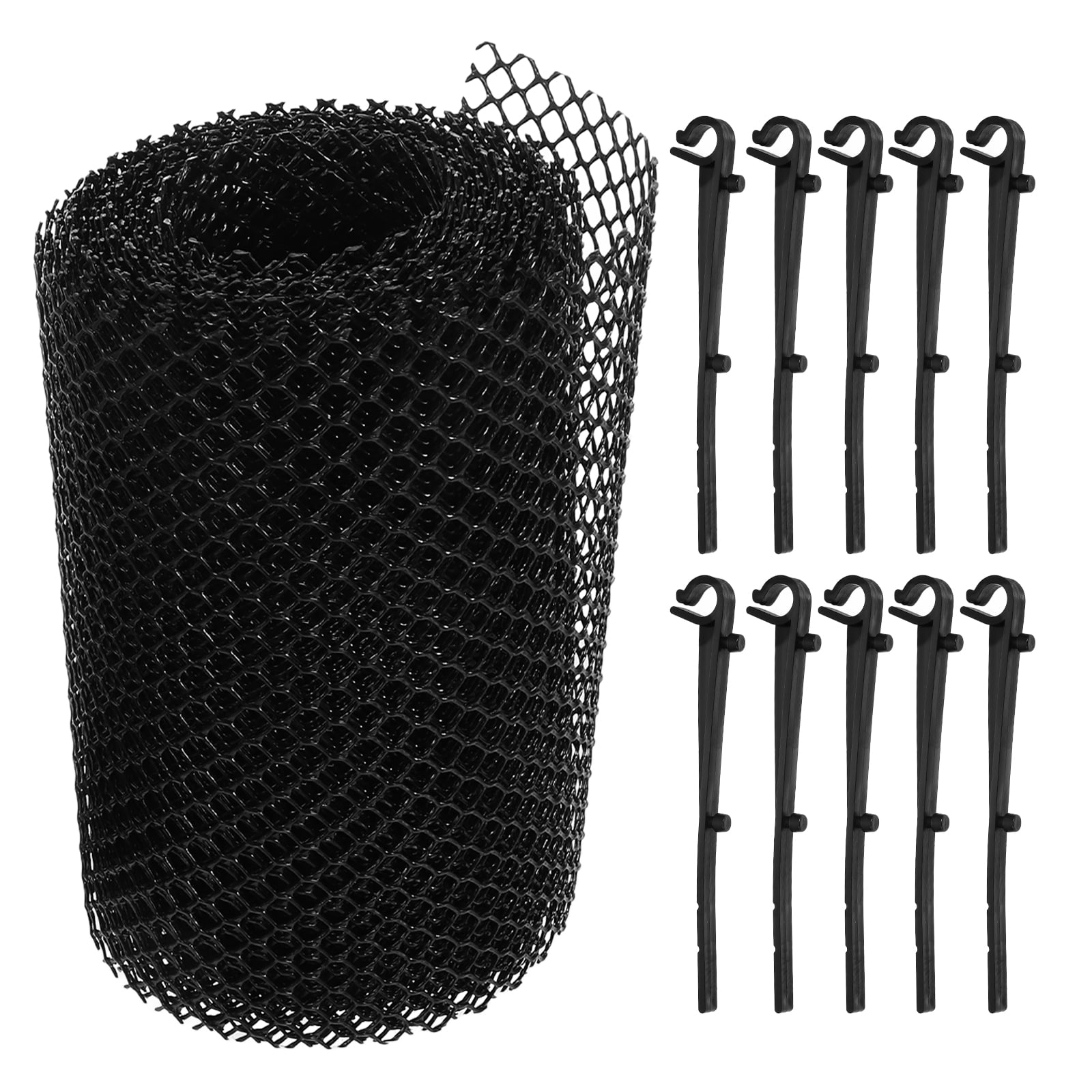 WORGEOUS Gutter Guards Roll Plastic Guards Mesh Downspout Pipe Gutter ...