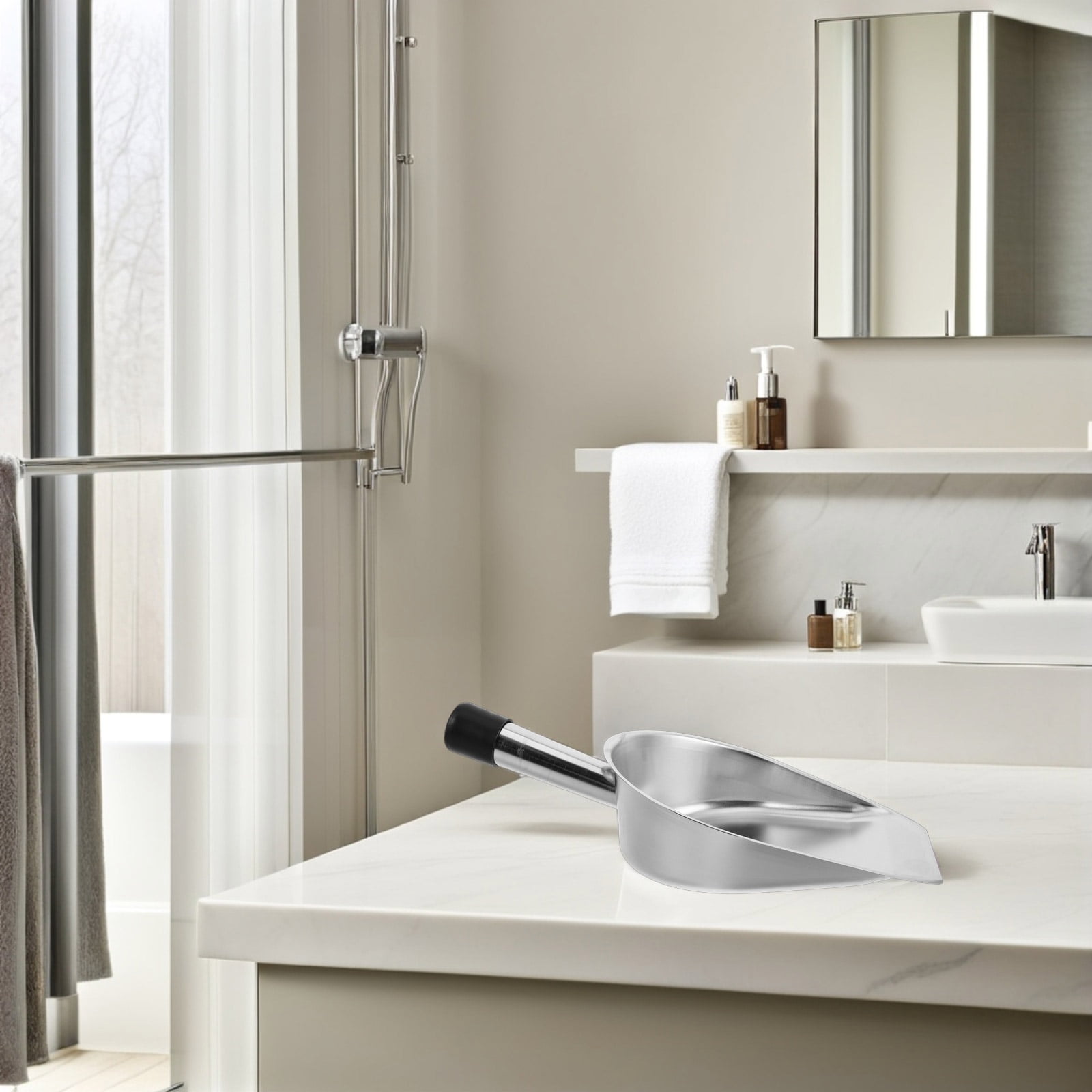 WORGEOUS Handheld Stainless Steel Dustpan Small Metal Shovel For Home ...