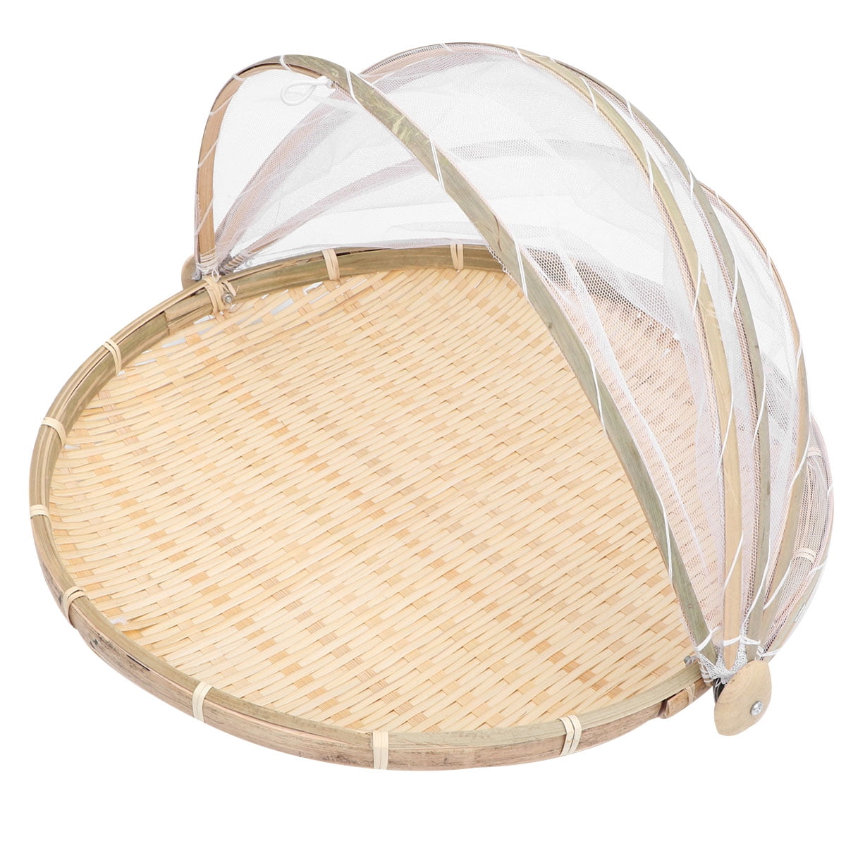 WORGEOUS Handmade Food Cover Bamboo Woven Tent Dry Goods Dustpan ...
