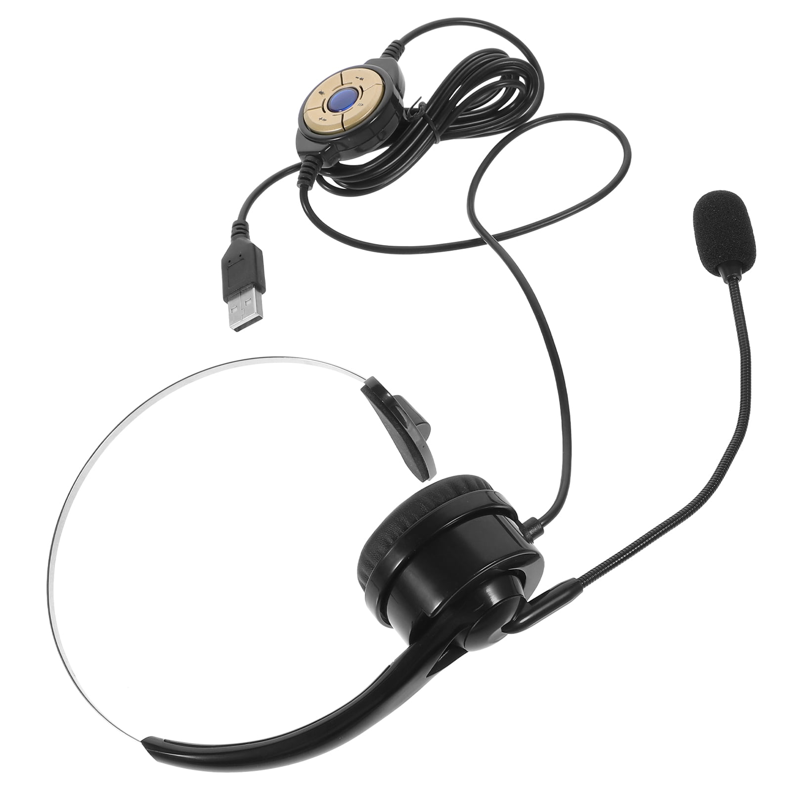 WORGEOUS Head-mounted Earphone Professional Headset Wired Computer Cell ...