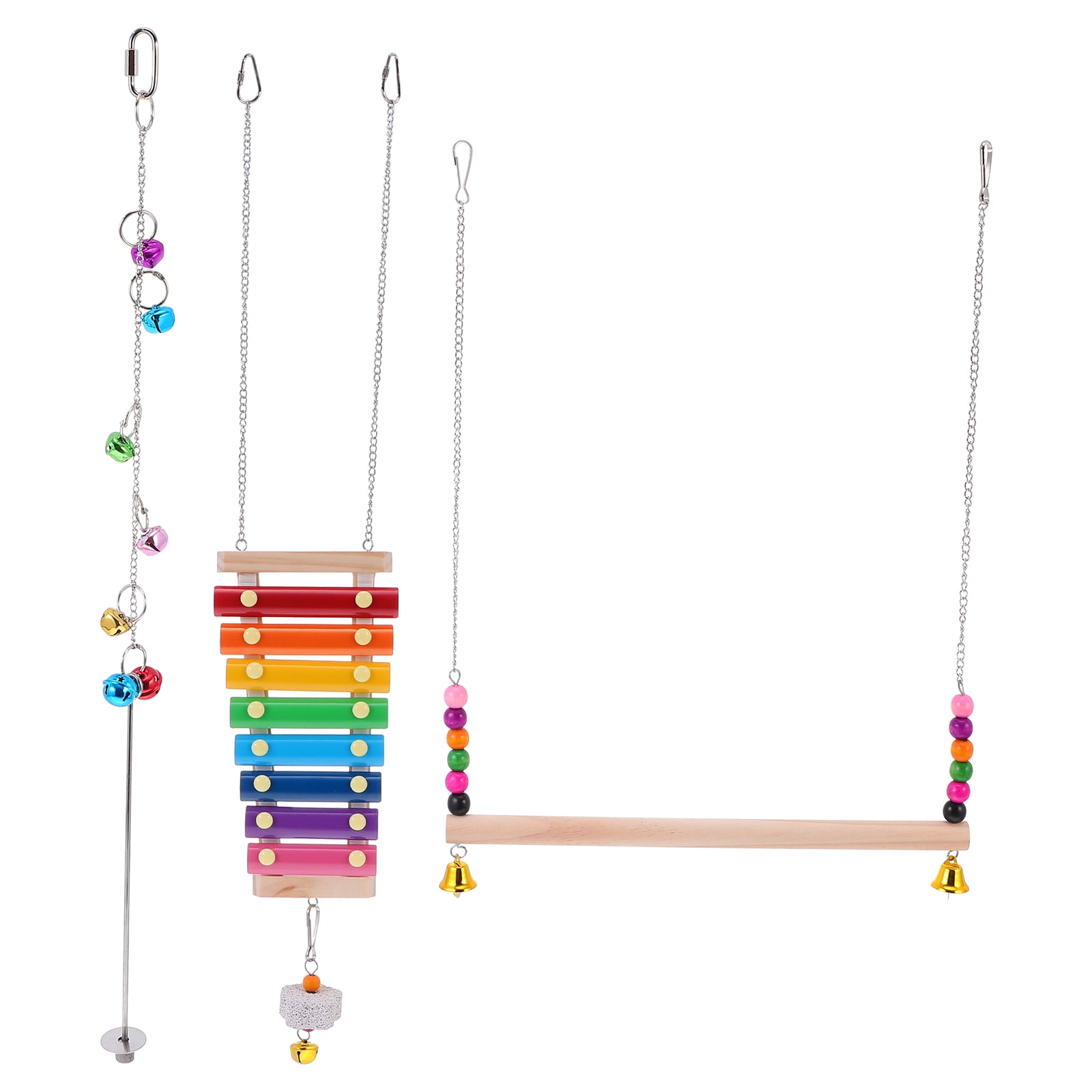 WORGEOUS Heavy Duty Caster Wheels Castors Toy Set Pet Poultry Parrot ...