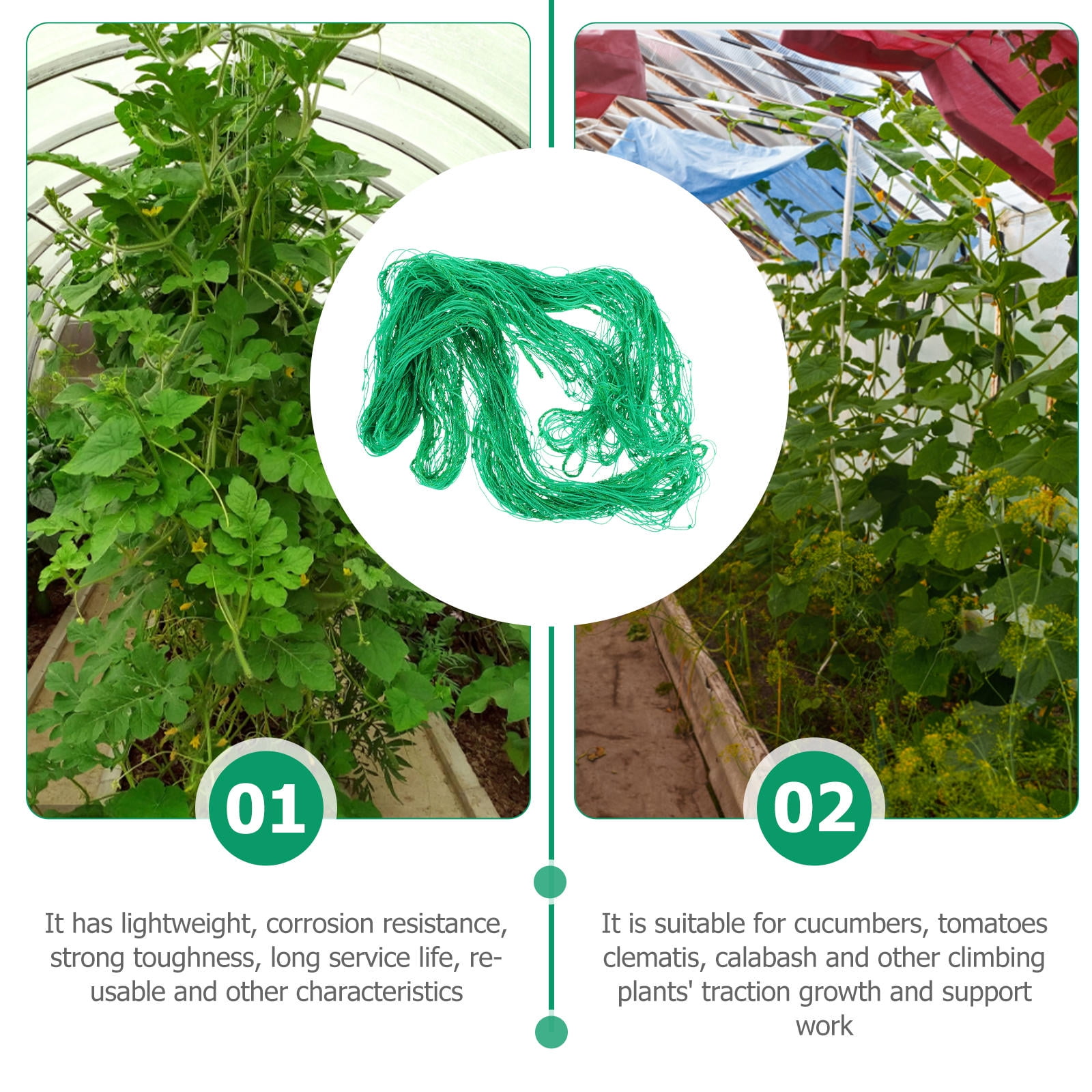 WORGEOUS Nylon Garden Climbing Trellis Netting for Vines and Plants ...