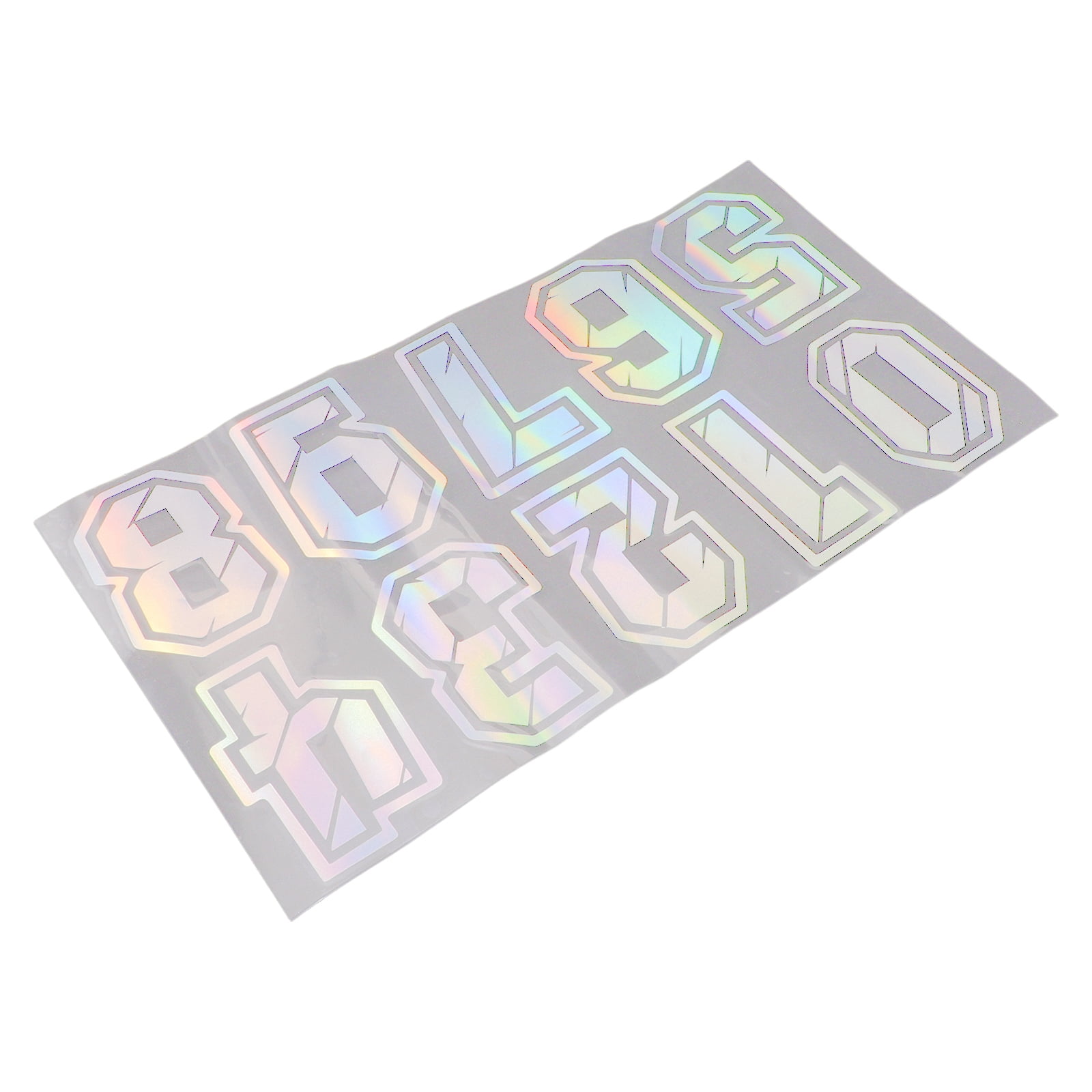 WORGEOUS Helmet Decals 0-9 Numbers Reflective Car Stickers Helmet ...