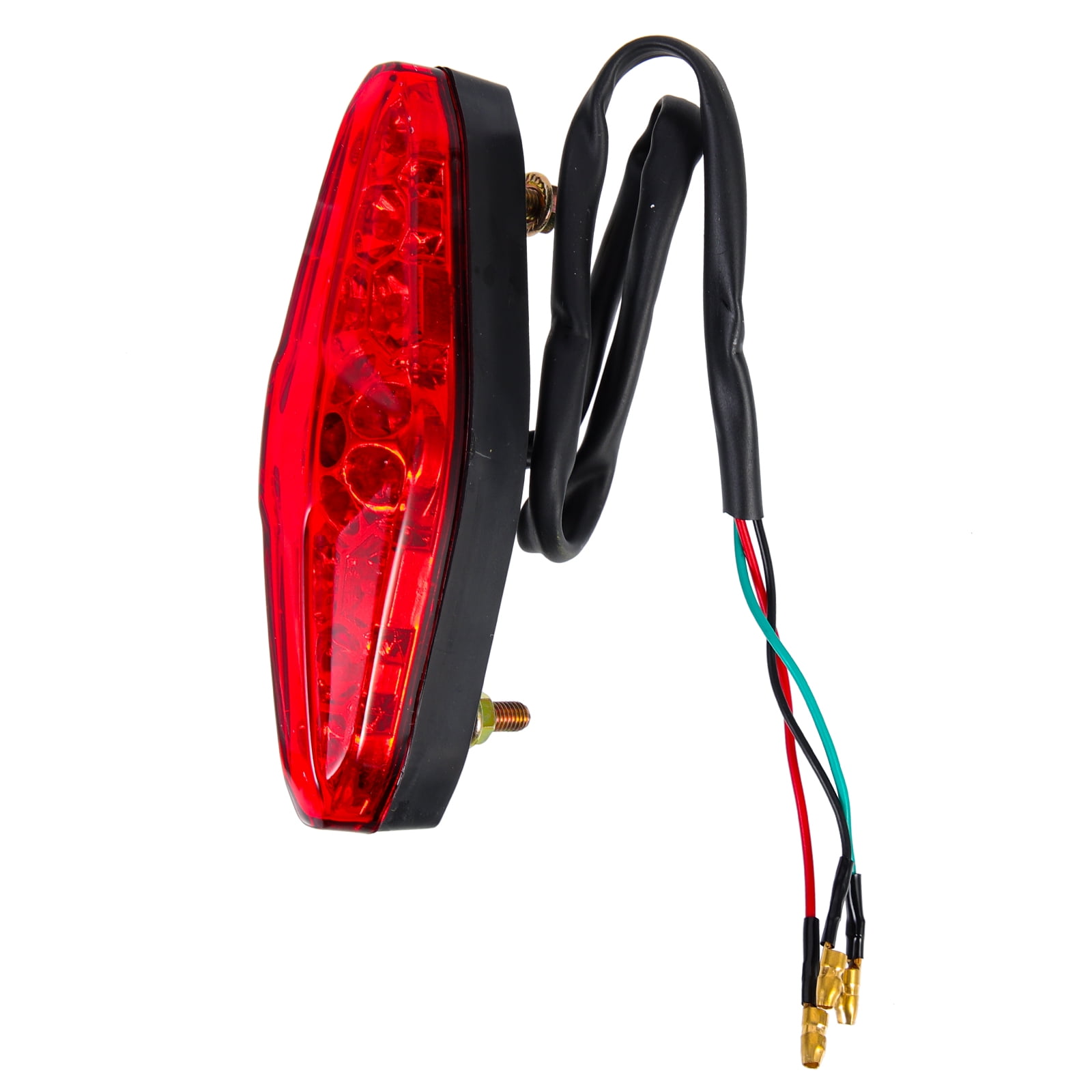 HINTRMENT Motorcycle Rear Tail Light Red ABS Plastic 1Set 17.3X4.6X1 ...