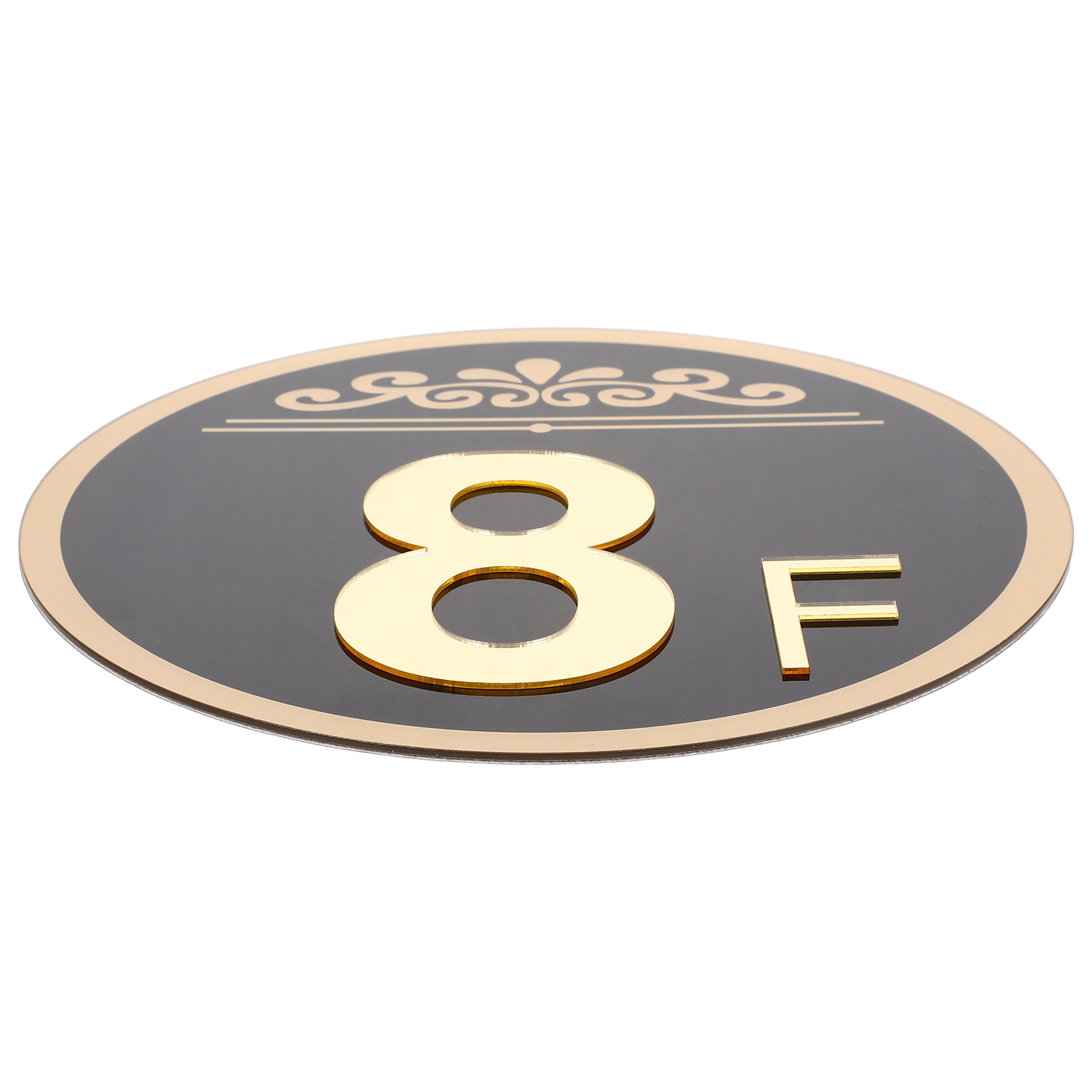 Elegant Acrylic Floor Number Sign for Office Use Black Clear Numbers ...