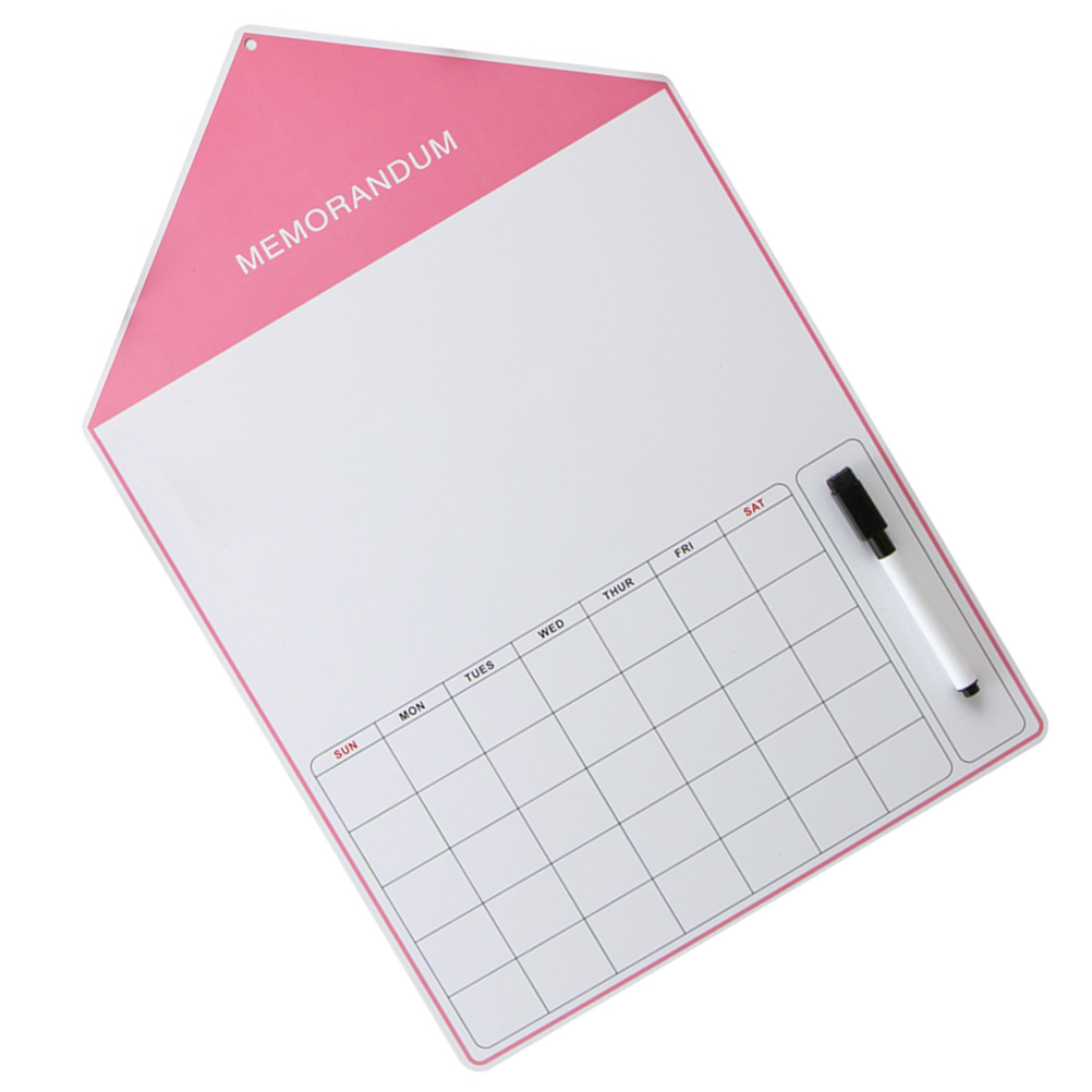 WORGEOUS House Pattern Message Board Magnetic Fridge Reminder with Pen ...