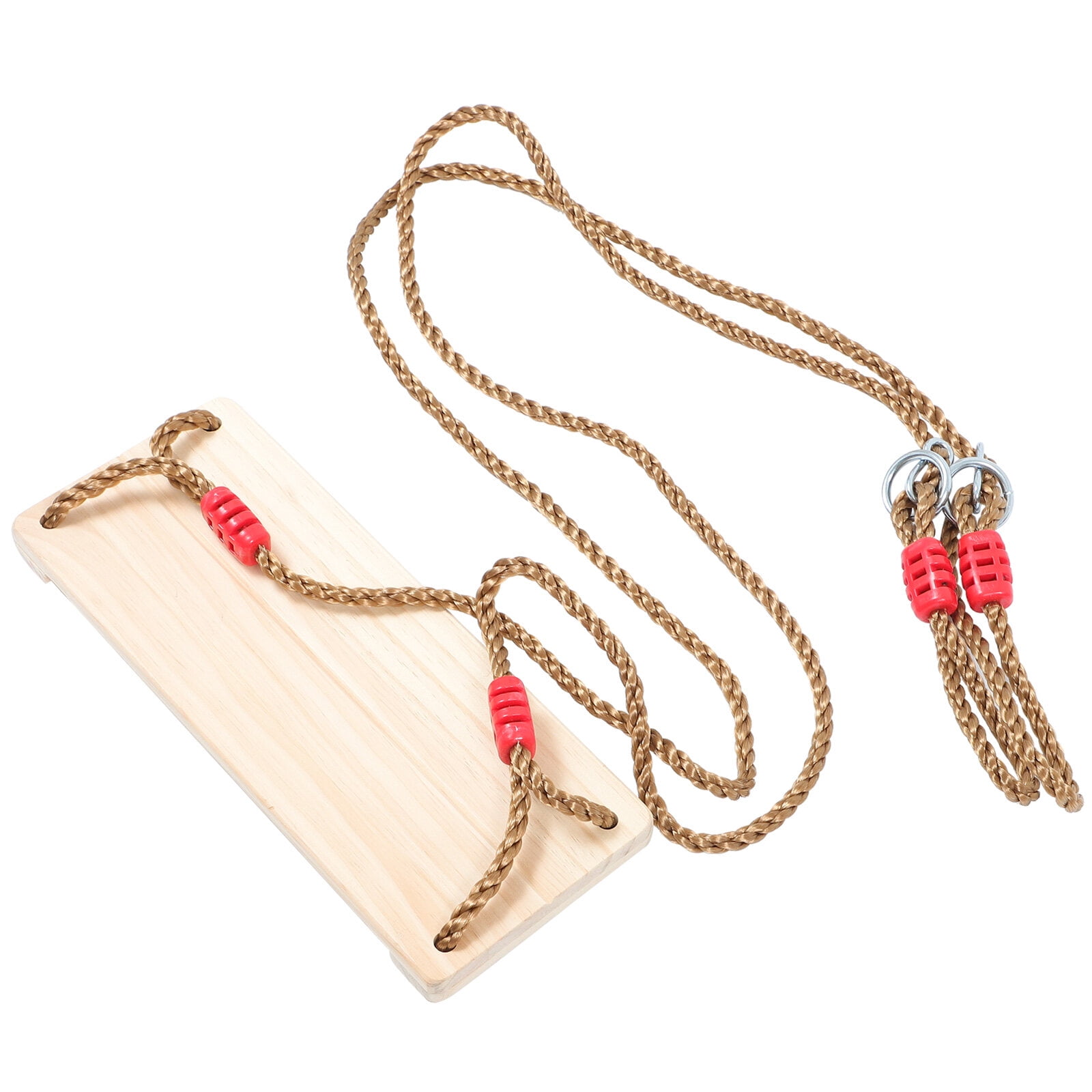 WORGEOUS Indoor Outdoor Wooden Swing Hanging Swings Seat with ...