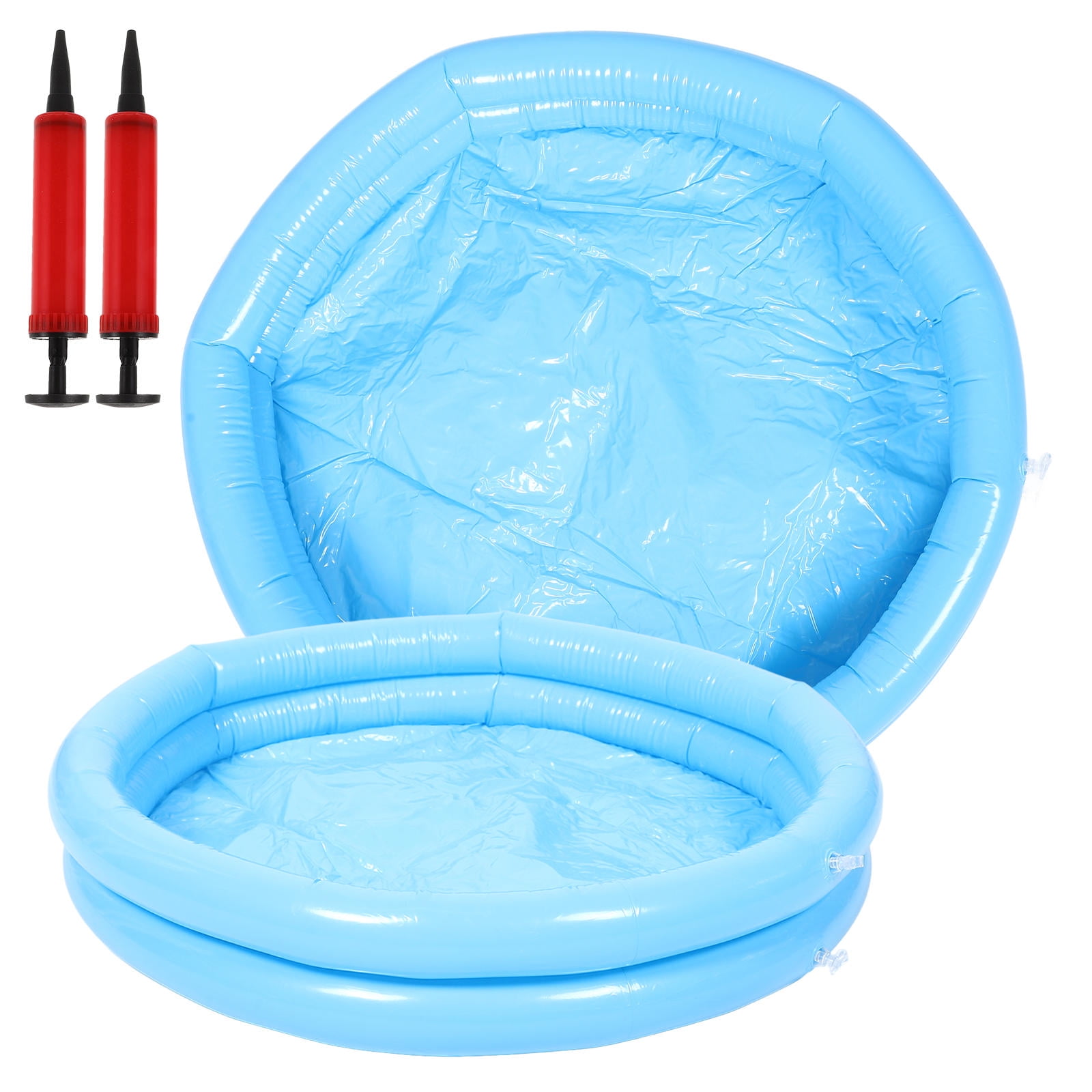 WORGEOUS Inflatable Pool Foot Bath Basin With Pump 2 Pairs Folding Pool ...