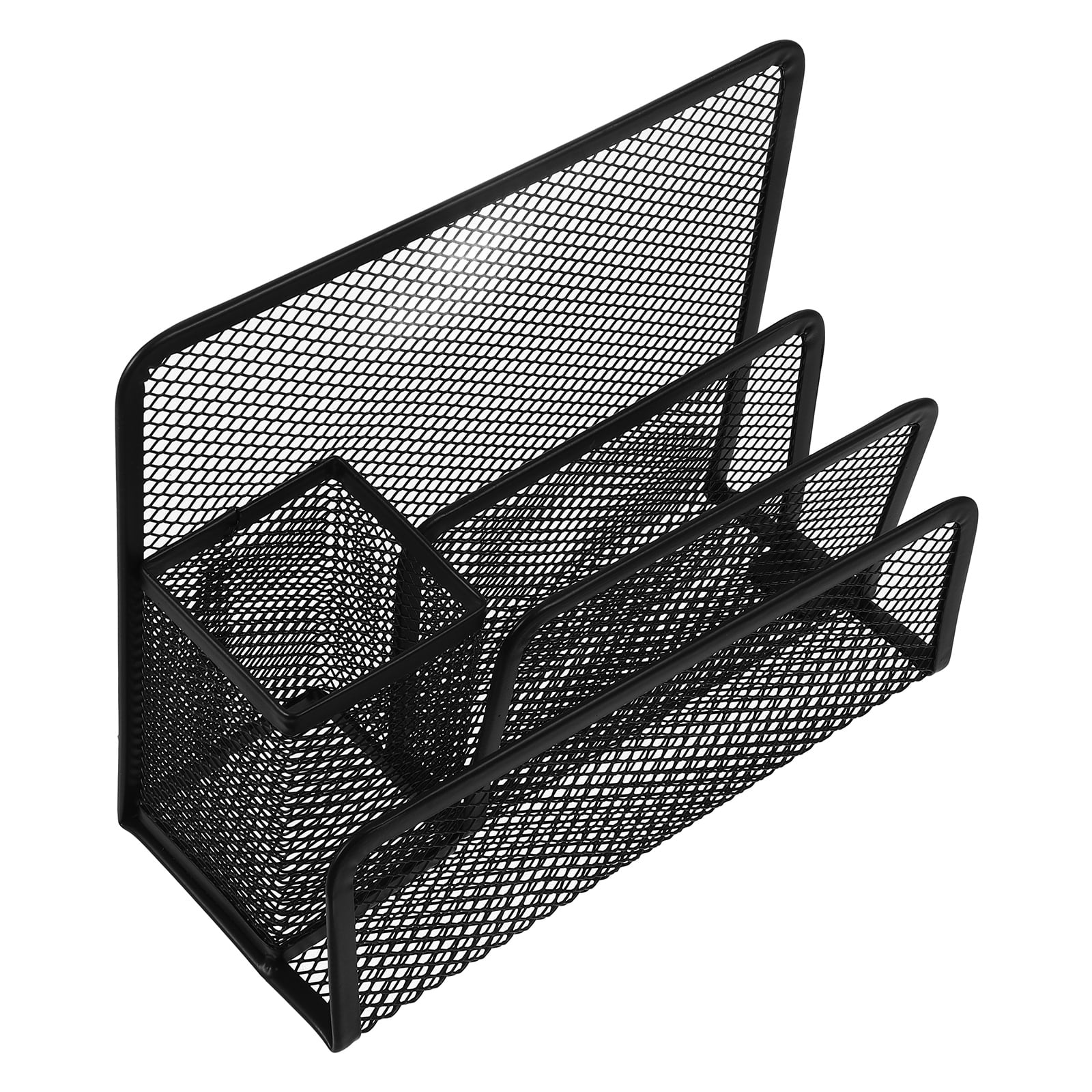 WORGEOUS Iron Mesh Desktop Organizer Mesh Magazine File Holder Black ...