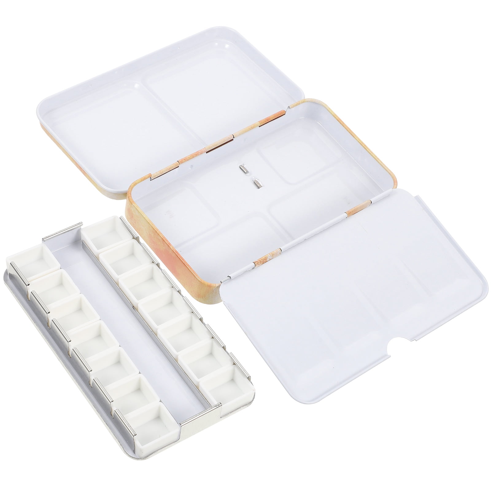 WORGEOUS Iron Mixing Plate Watercolor Pigment Box Art Painting Color ...