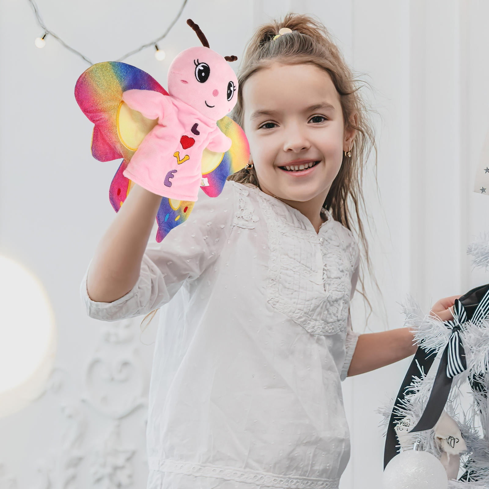 WORGEOUS Kids Hand Puppet Toddler Animal Plush Toy Cartoon Butterfly ...