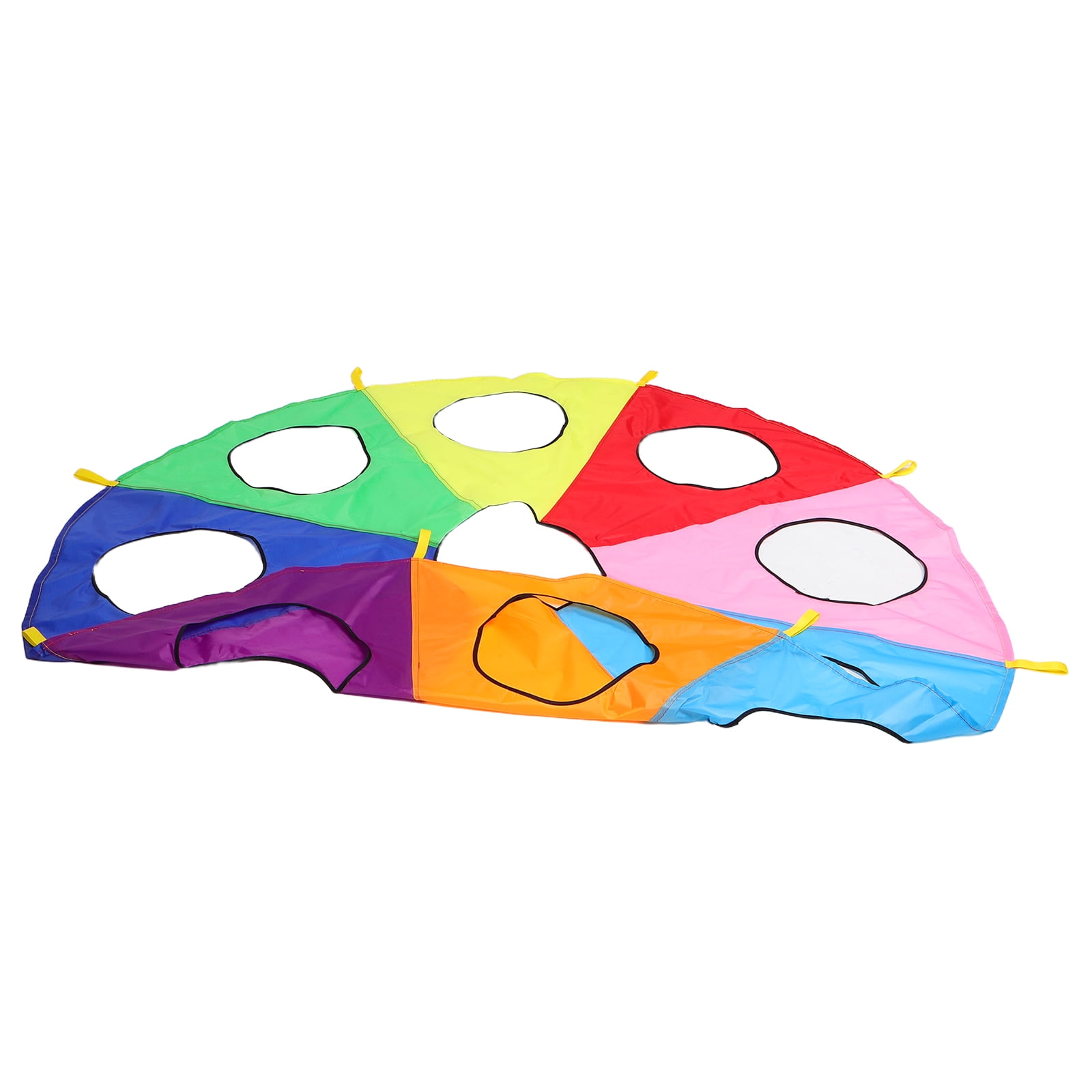 WORGEOUS Kindergarten Group Play Umbrella 9 Holes Rainbow Parachute for ...