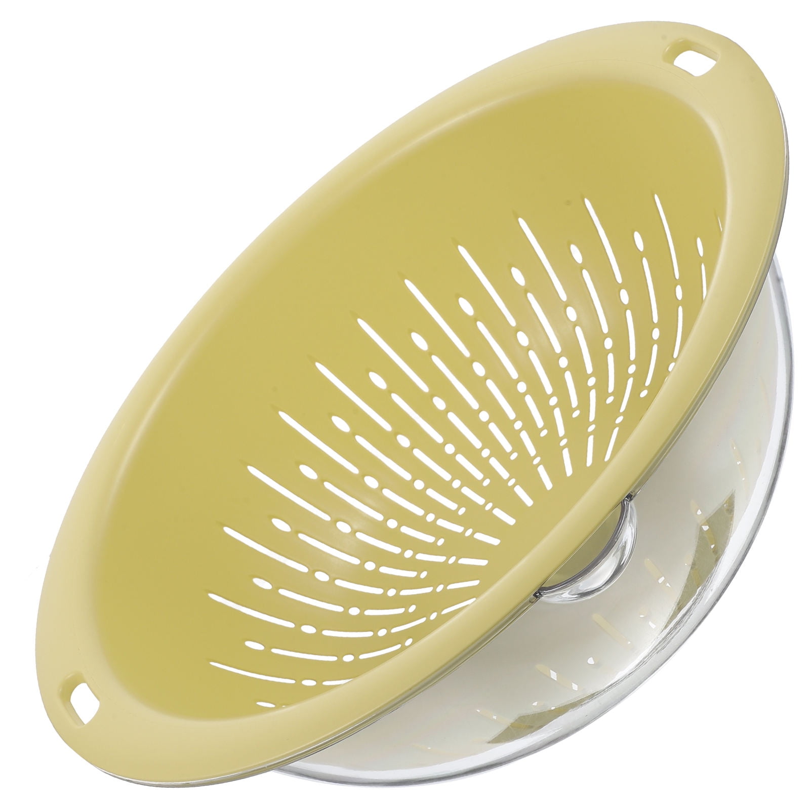 BRIGHTFUFU Yellow Doublelayer Kitchen Strainer Bowl for Food Storage ...