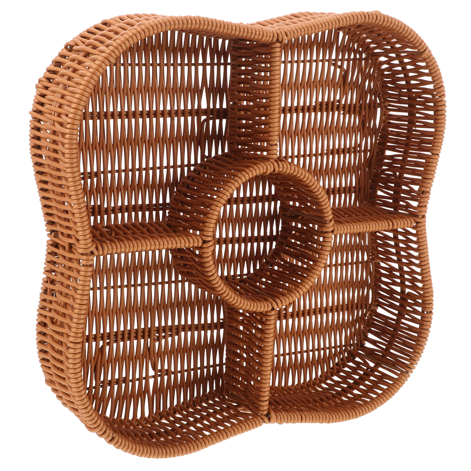 WORGEOUS Kitchen Utensil Basket Wicker Shelf Baskets with Lid Rattan ...