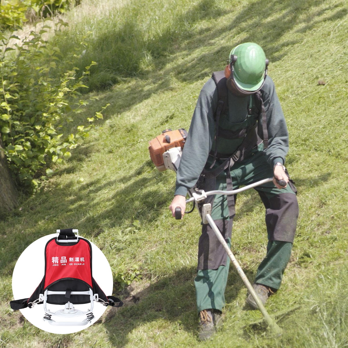 WORGEOUS Knapsack Lawn Mower Brush Cutter Weeding Weeder Mower Back ...