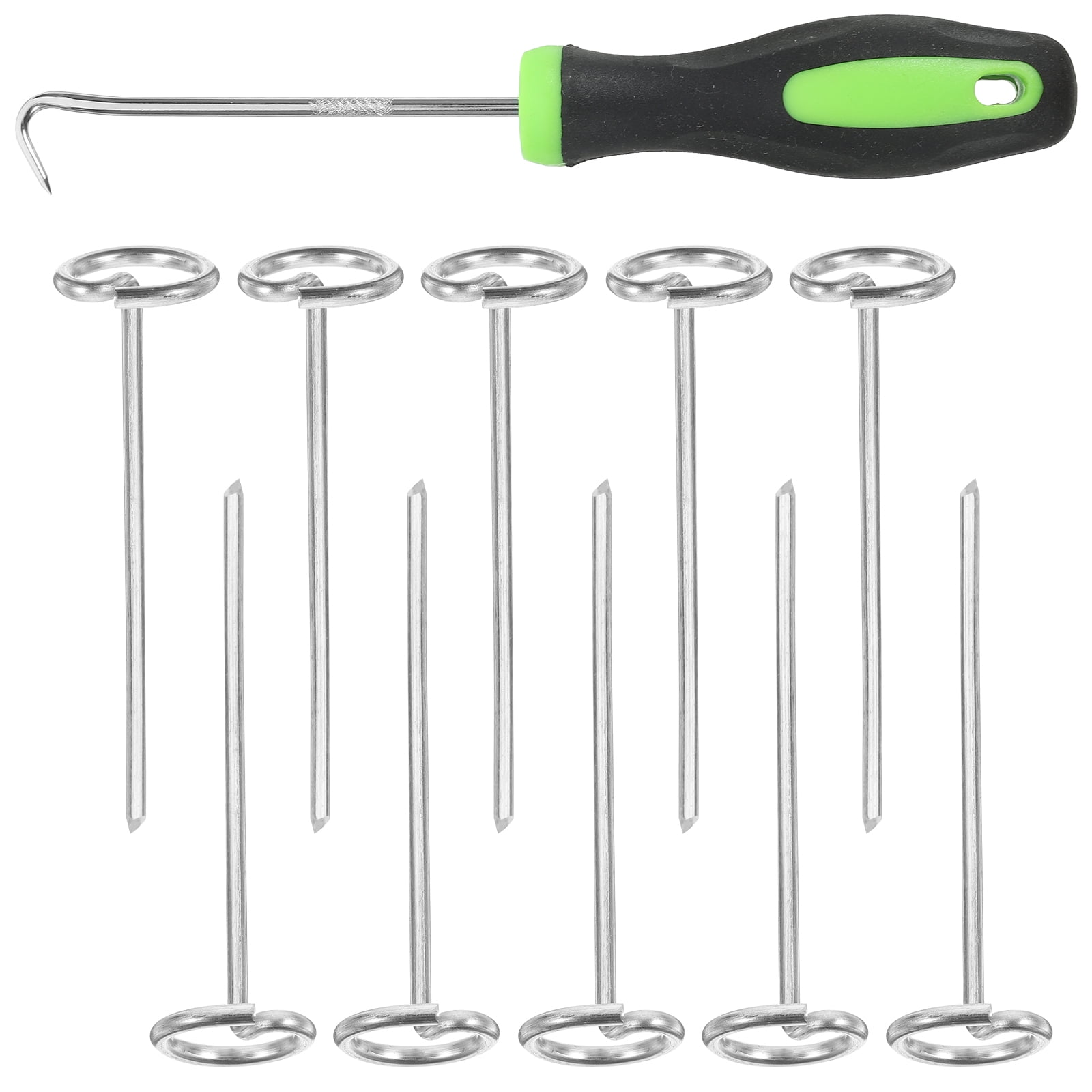 WORGEOUS Landscape Fabric Fasteners Stakes Heavy Duty Garden Galvanized ...