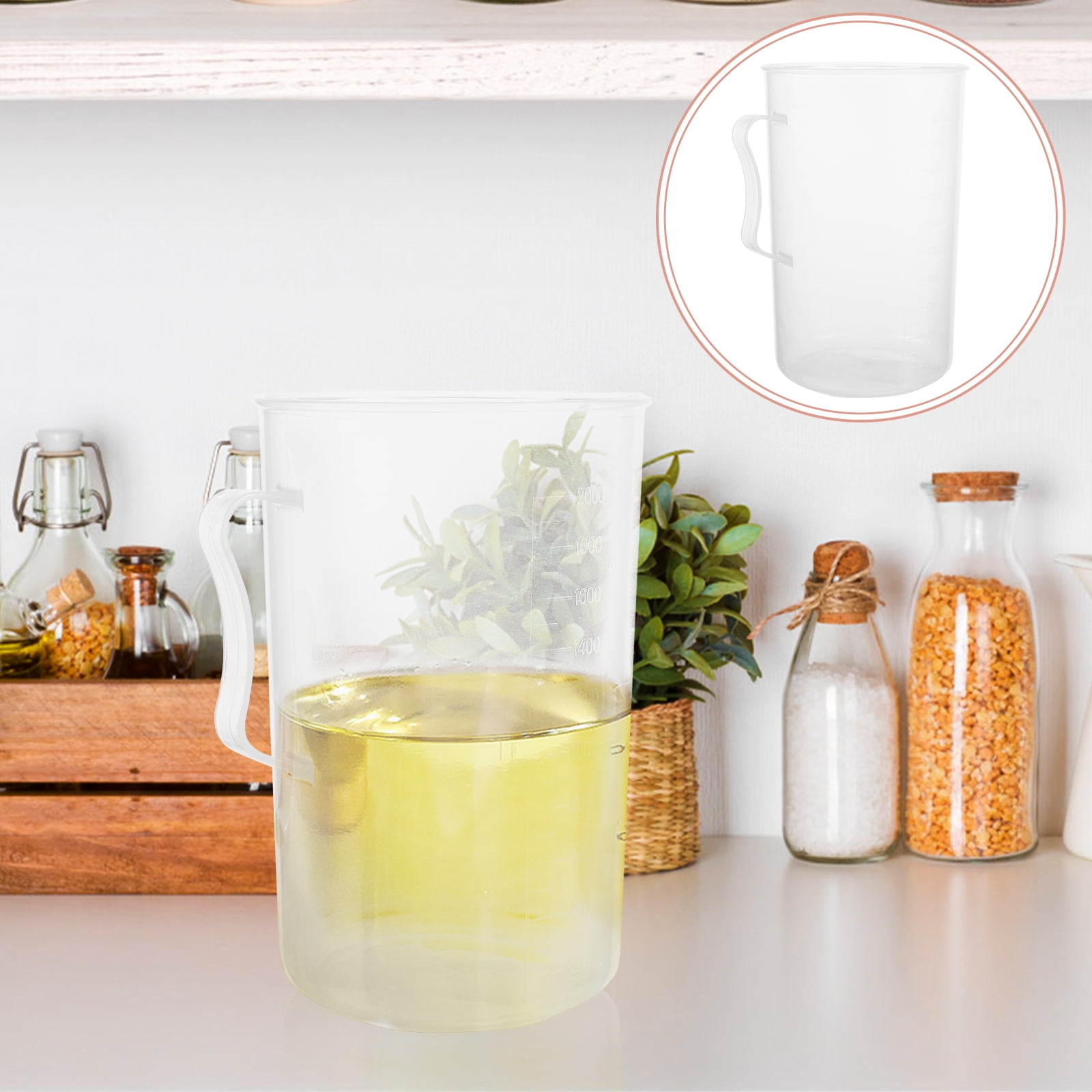 WORGEOUS Large Measuring Cup Multipurpose Measuring Pitcher with Handle ...