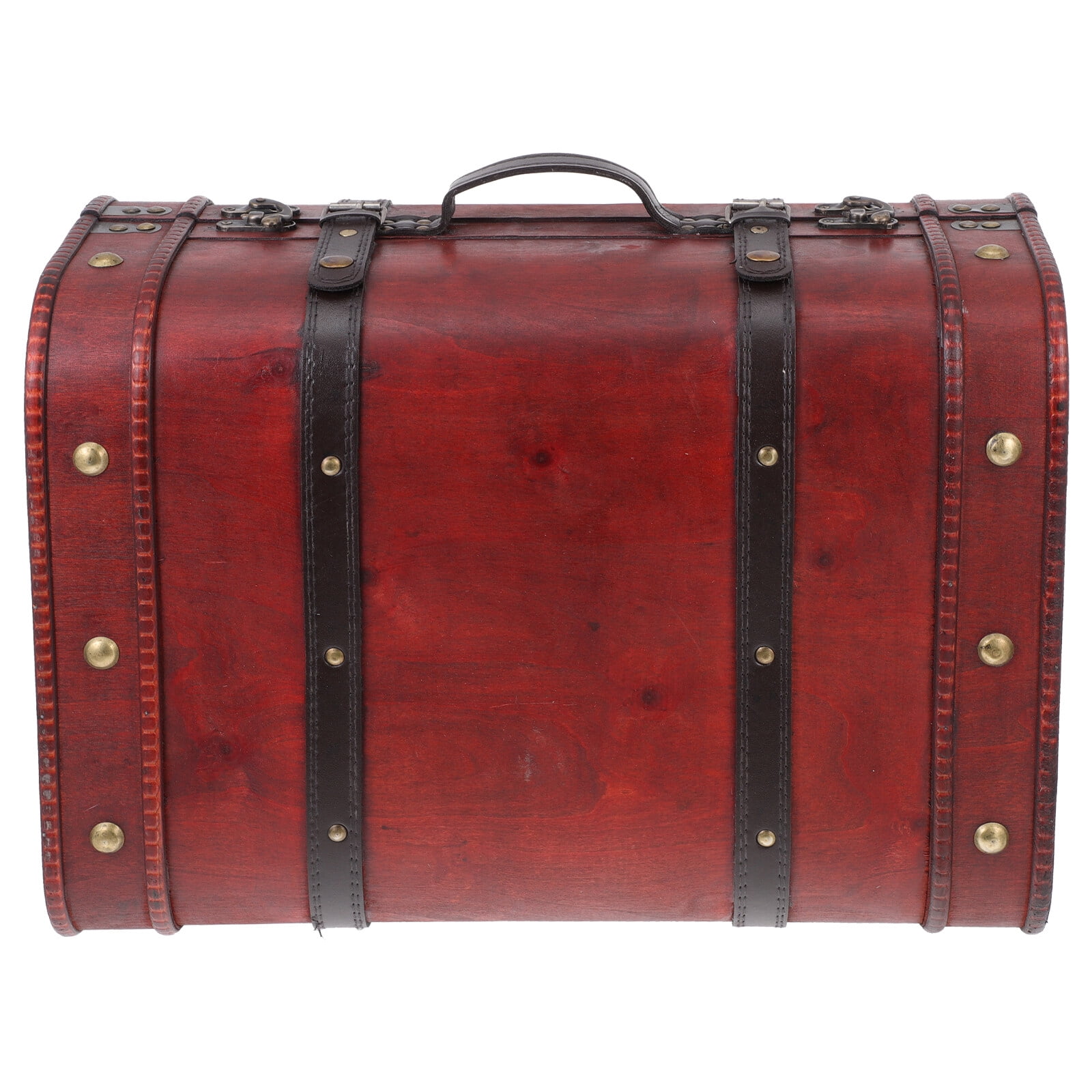 WORGEOUS Large Wooden Multi Purpose Storage Box Suitcase Decorative ...